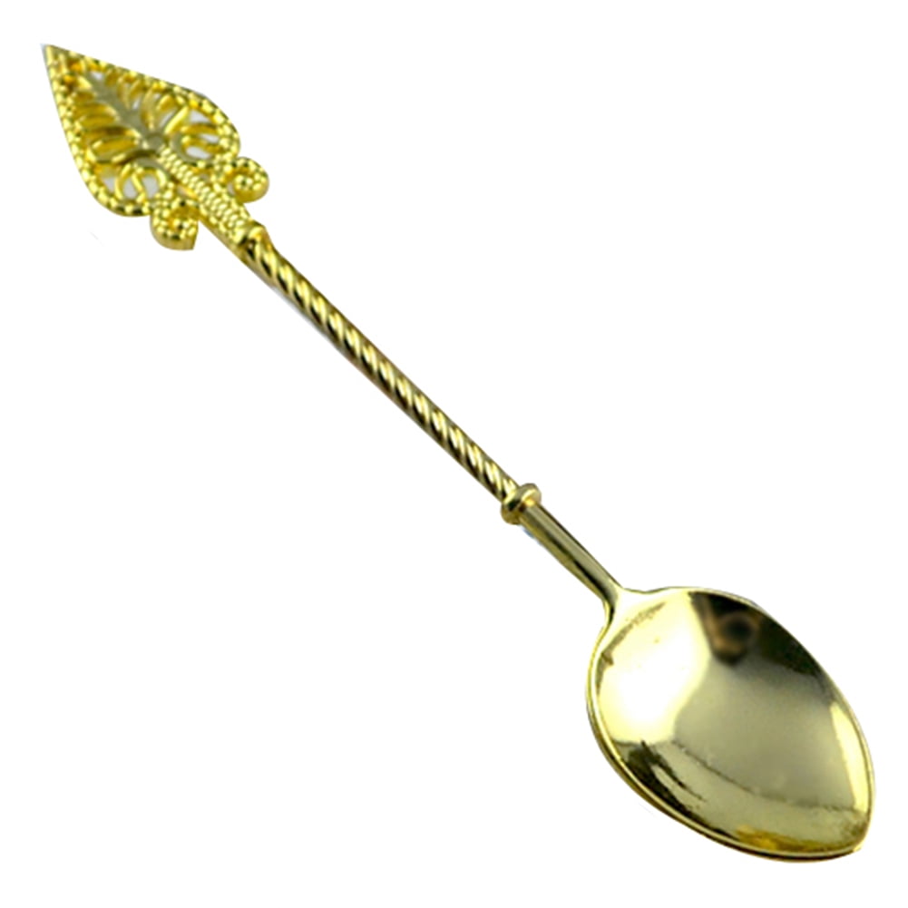 Metal Vintage Staff Wand Shape Handle Ice Cream Dessert Coffee Spoon ...