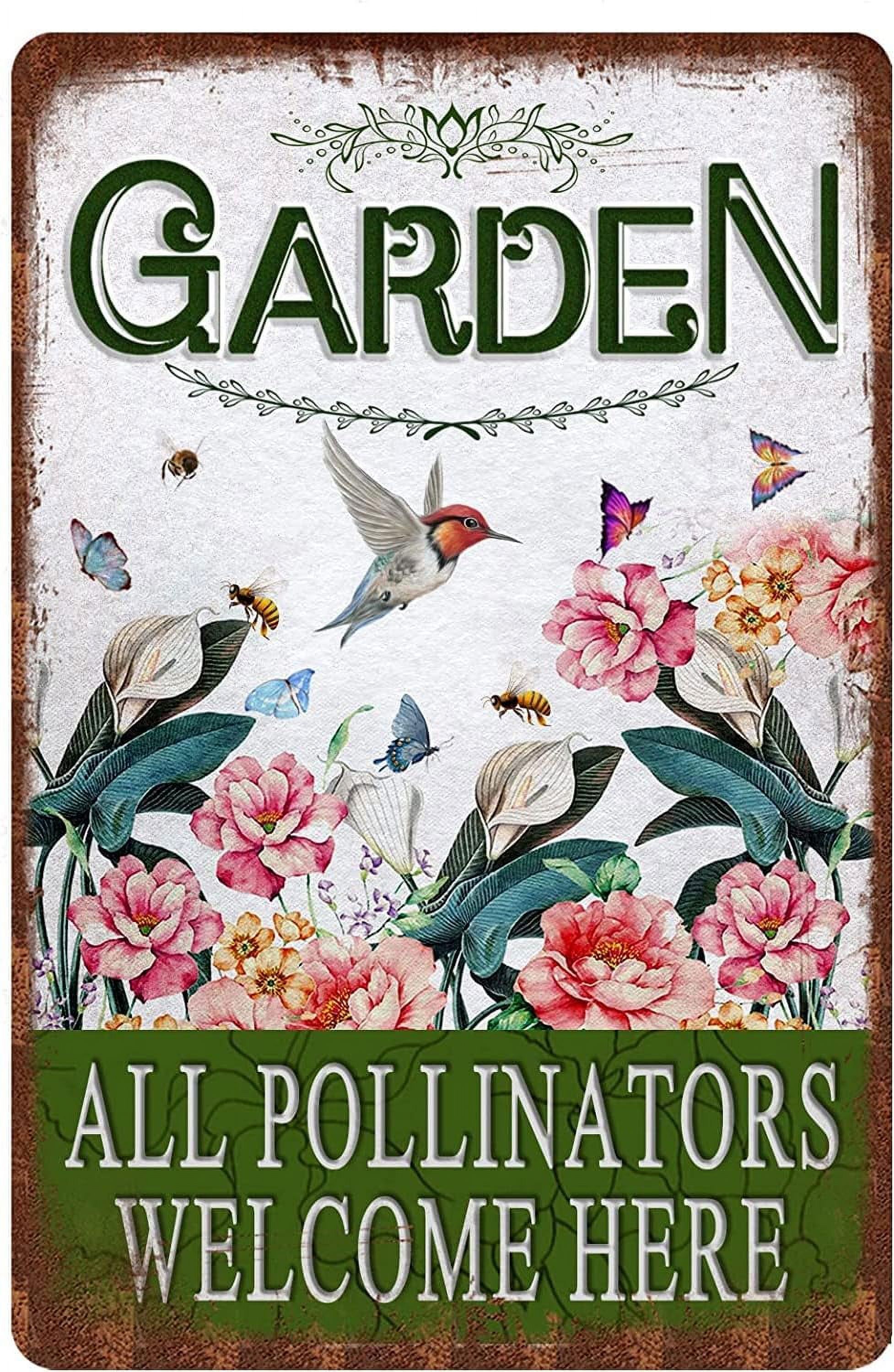 Metal Vintage Tin Sign Decor Vintage Garden Tin Signs - Vintage ...