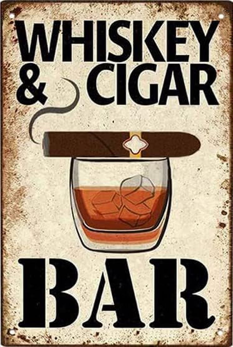 Metal Vintage Tin Sign Decor Whiskey and Cigar Bar Metal Pub,Club,Bar ...