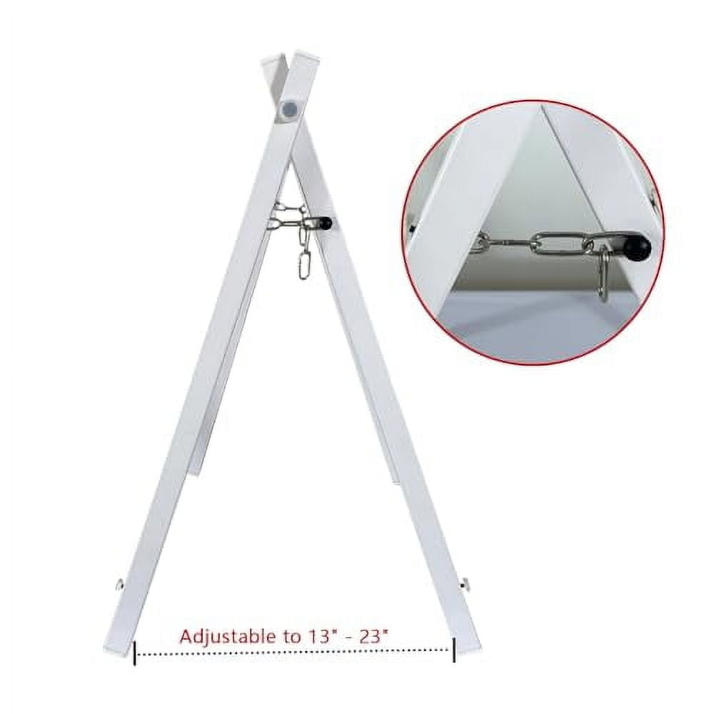 Metal WHITE A Frame Sign Holder (2 UNITS) Sidewalk Portable, Folding ...