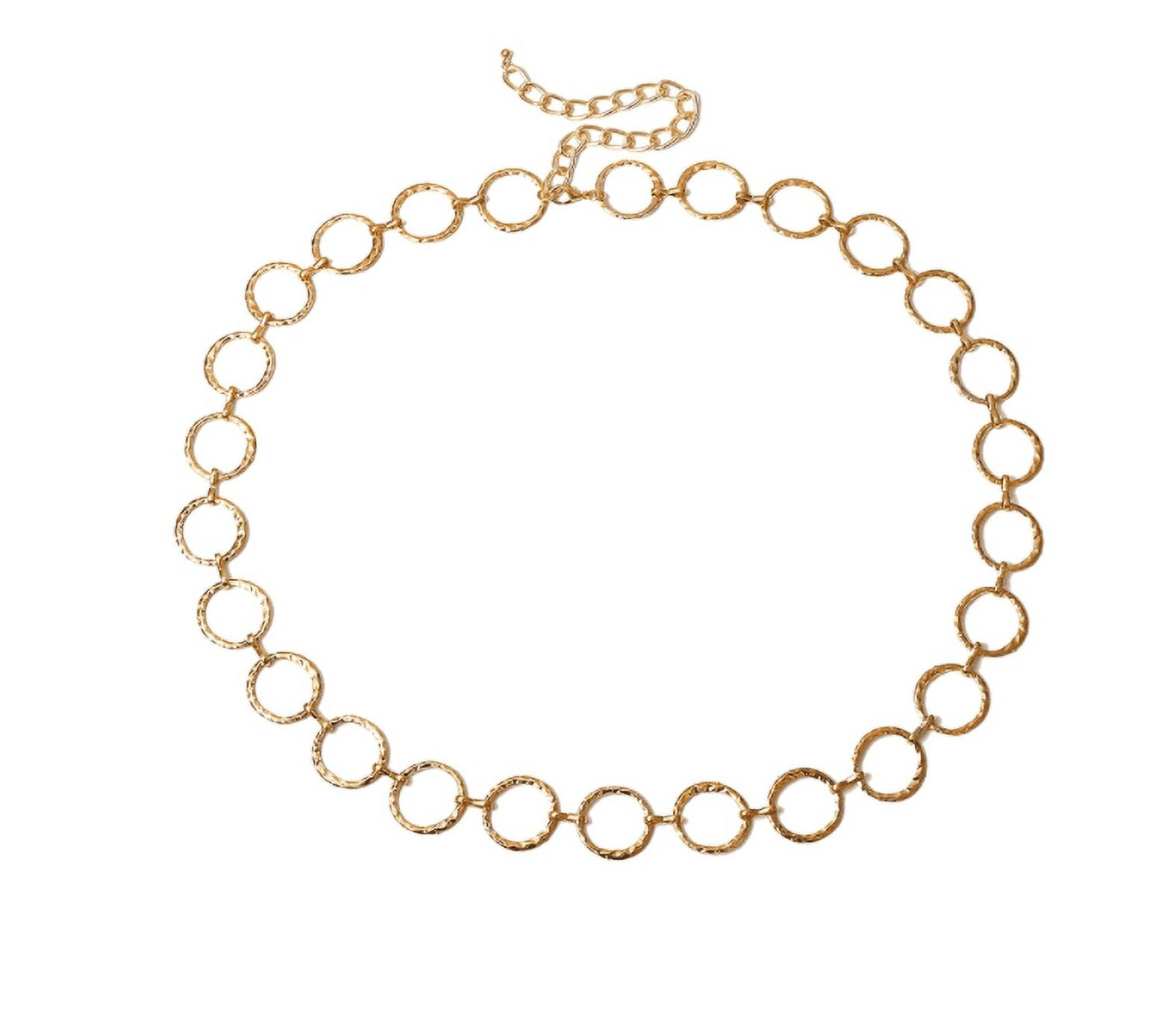 Metal Waist Chain Women Girls Adjustable Body Link Belts Fashion Belly ...