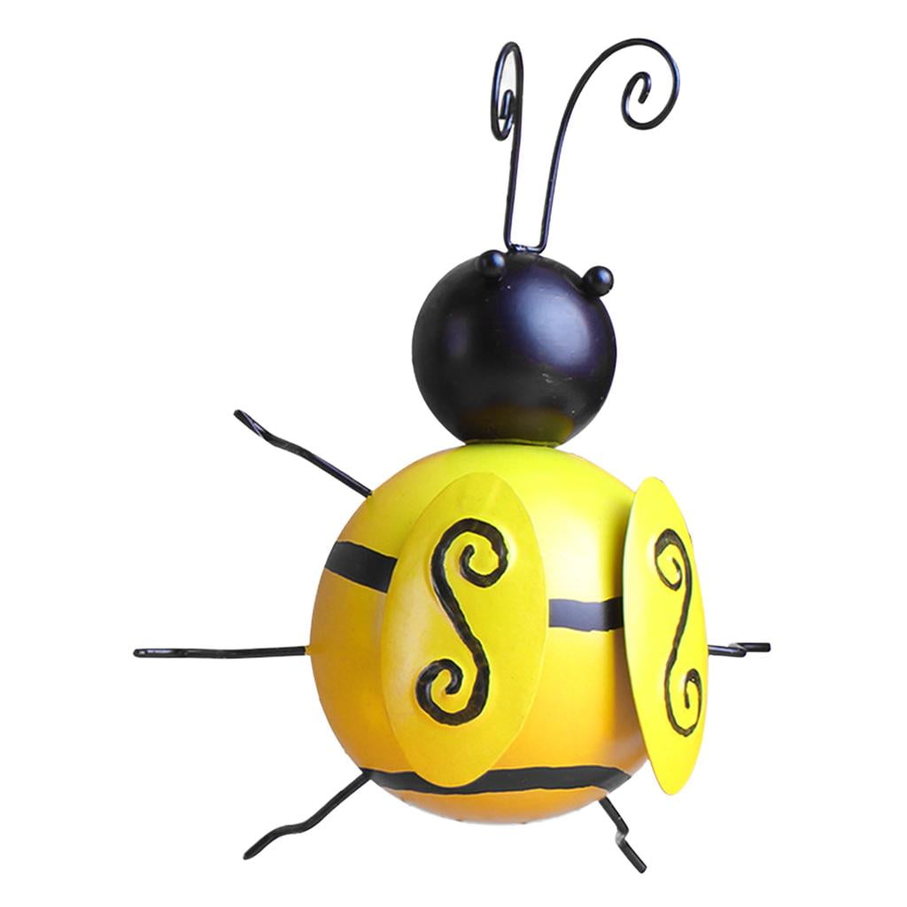 Metal Wall Art Bumble Bee Figurine Spring indoor 3D Sculpture Ornaments ...