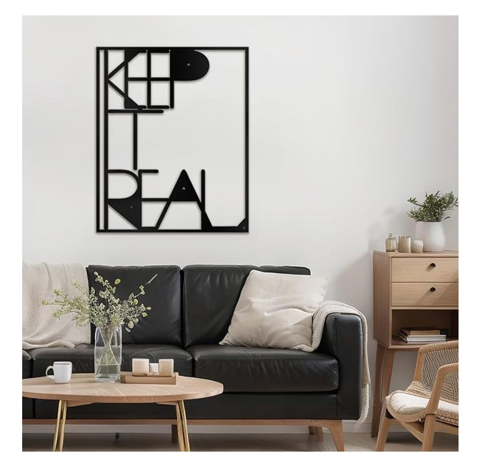 Metal Wall Art Decor Keep It Real - Urban Slang Modern Abstract Wall ...