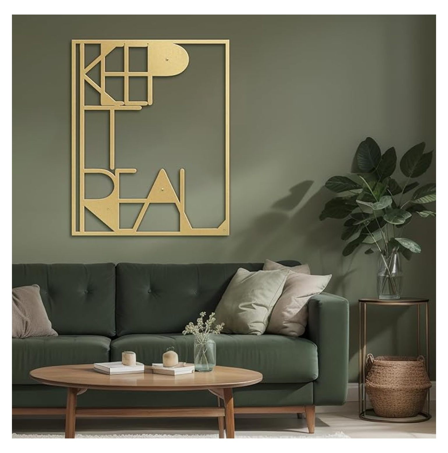 Metal Wall Art Decor Keep It Real - Urban Slang Modern Abstract Wall ...