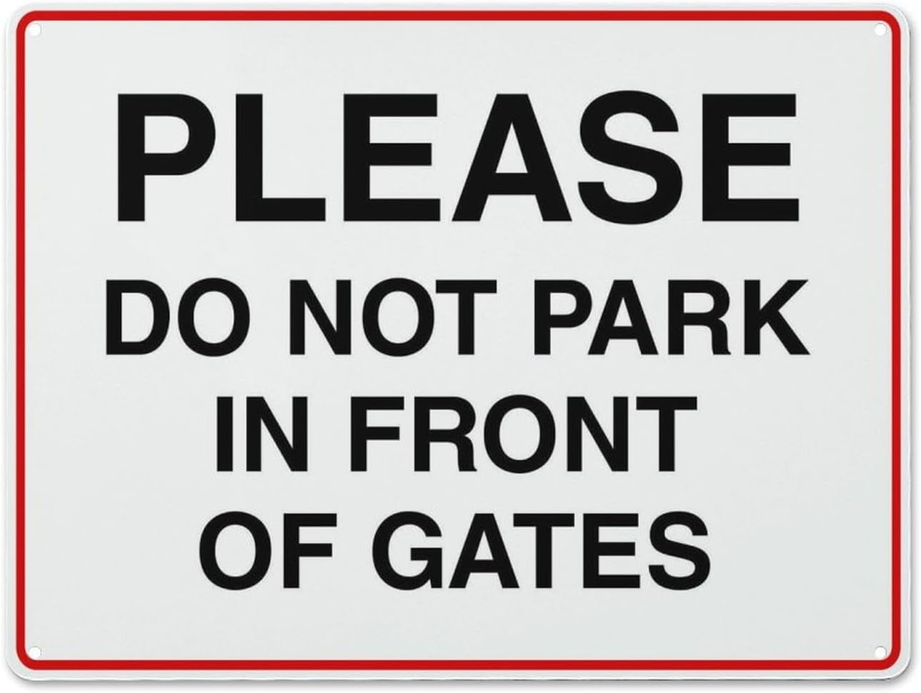 Metal Wall Art Decor Please Do Not Park In Front Of Gates Aluminum Sign ...