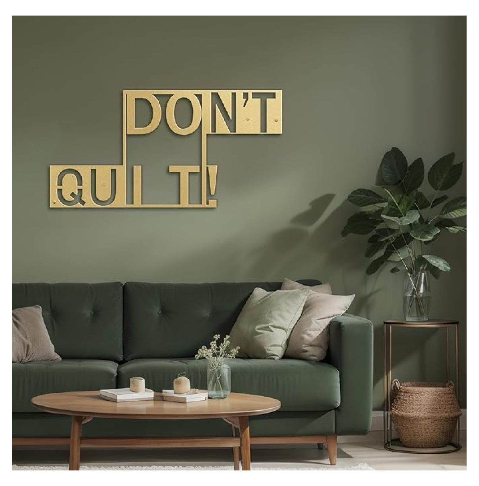 Metal Wall Art Decor Don't Quit - Motivational Quote Modern Abstract ...