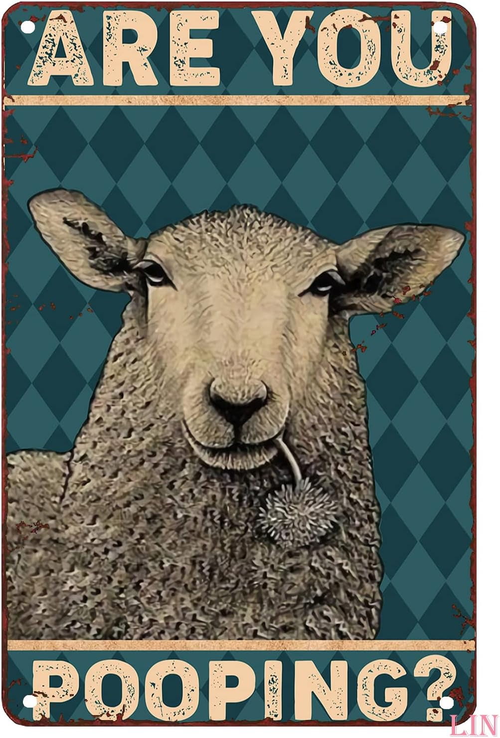 Metal Wall Art for Living Room Sheep are You Pooping Funny Sheep ...