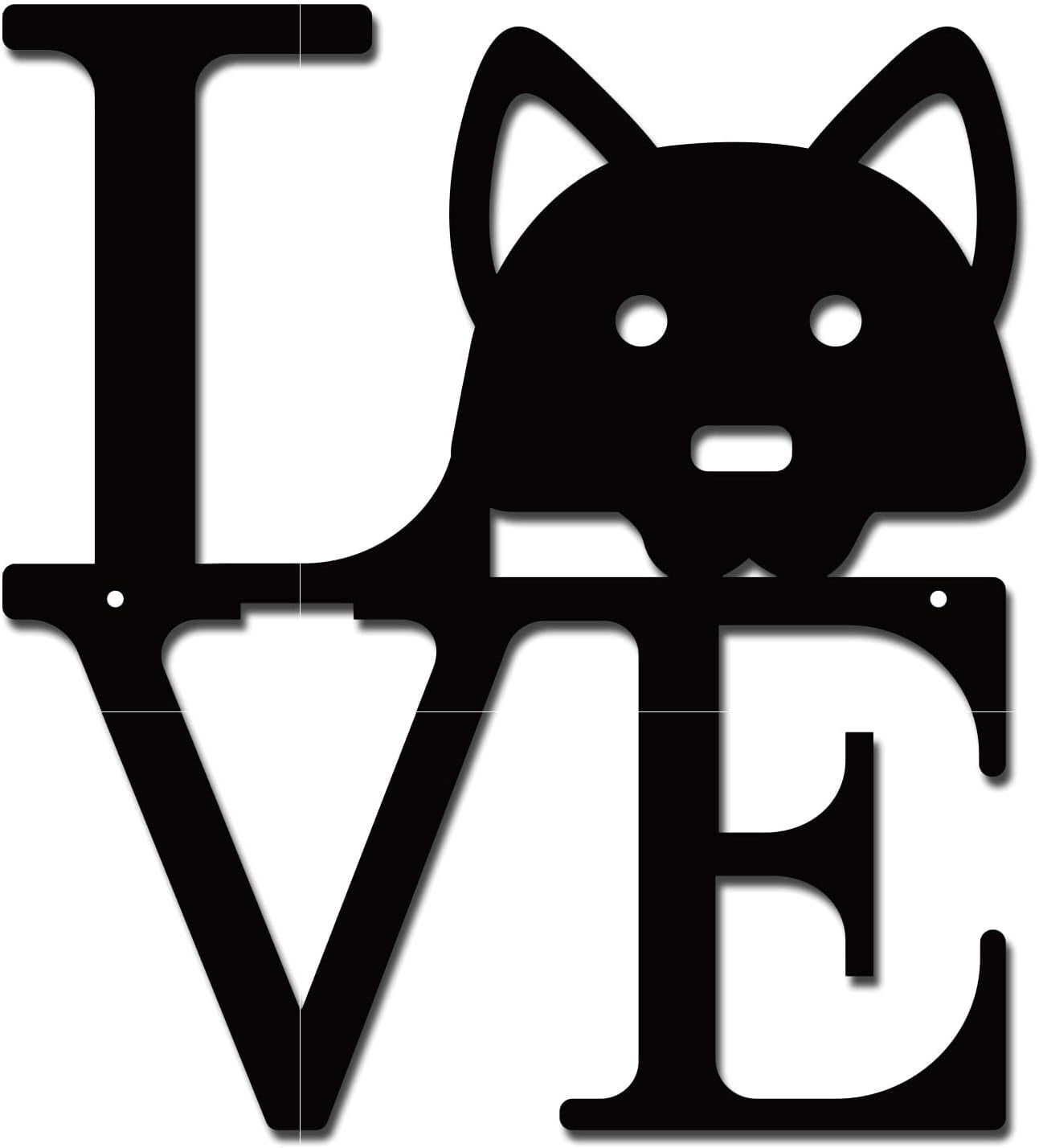 Metal Wall Art Love Dog Decor Wall Ornaments Hanging Plaques Wall Art ...