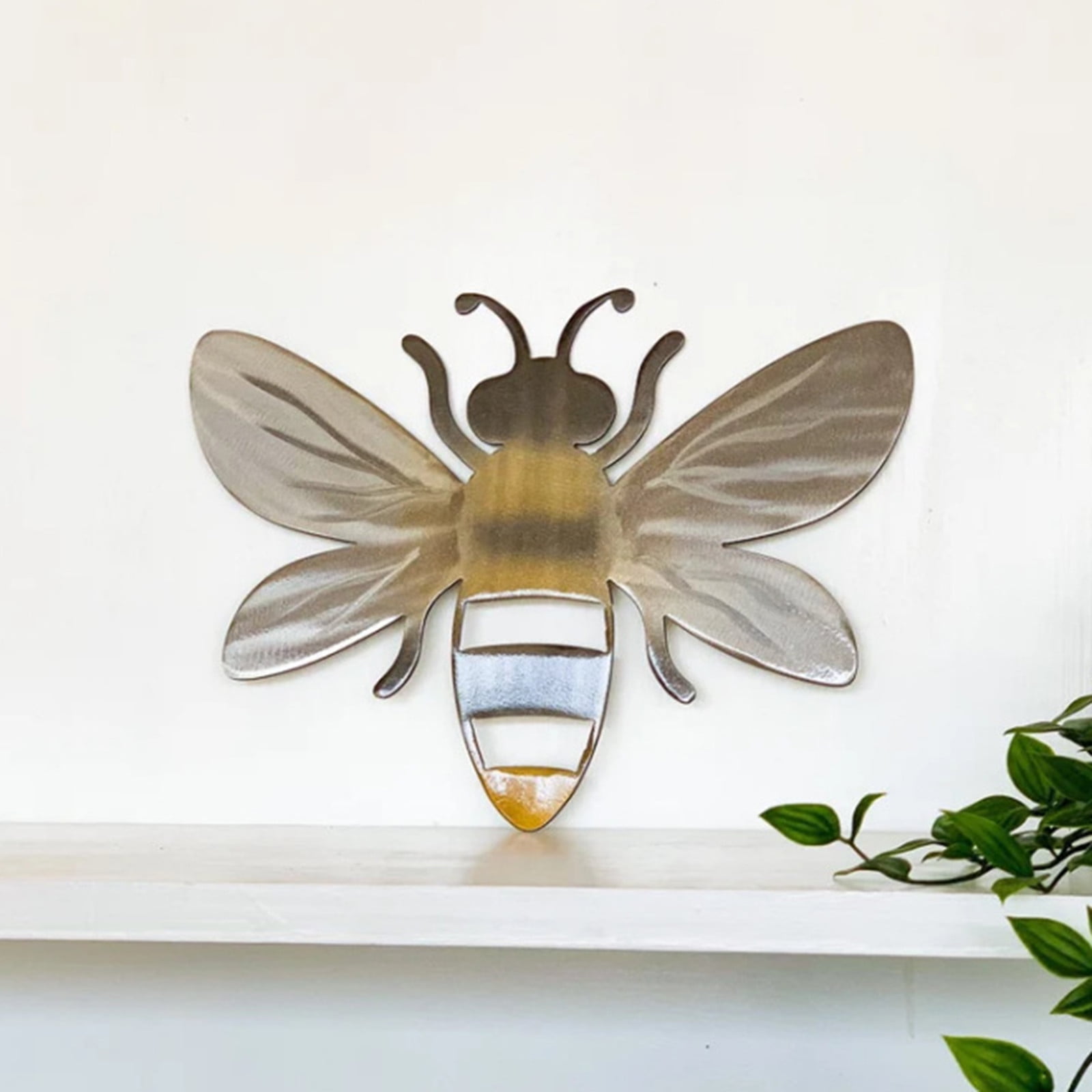 Metal Wall Art,MetalBees Wall Decor, 3D Iron Bees Art Sculpture Hanging ...