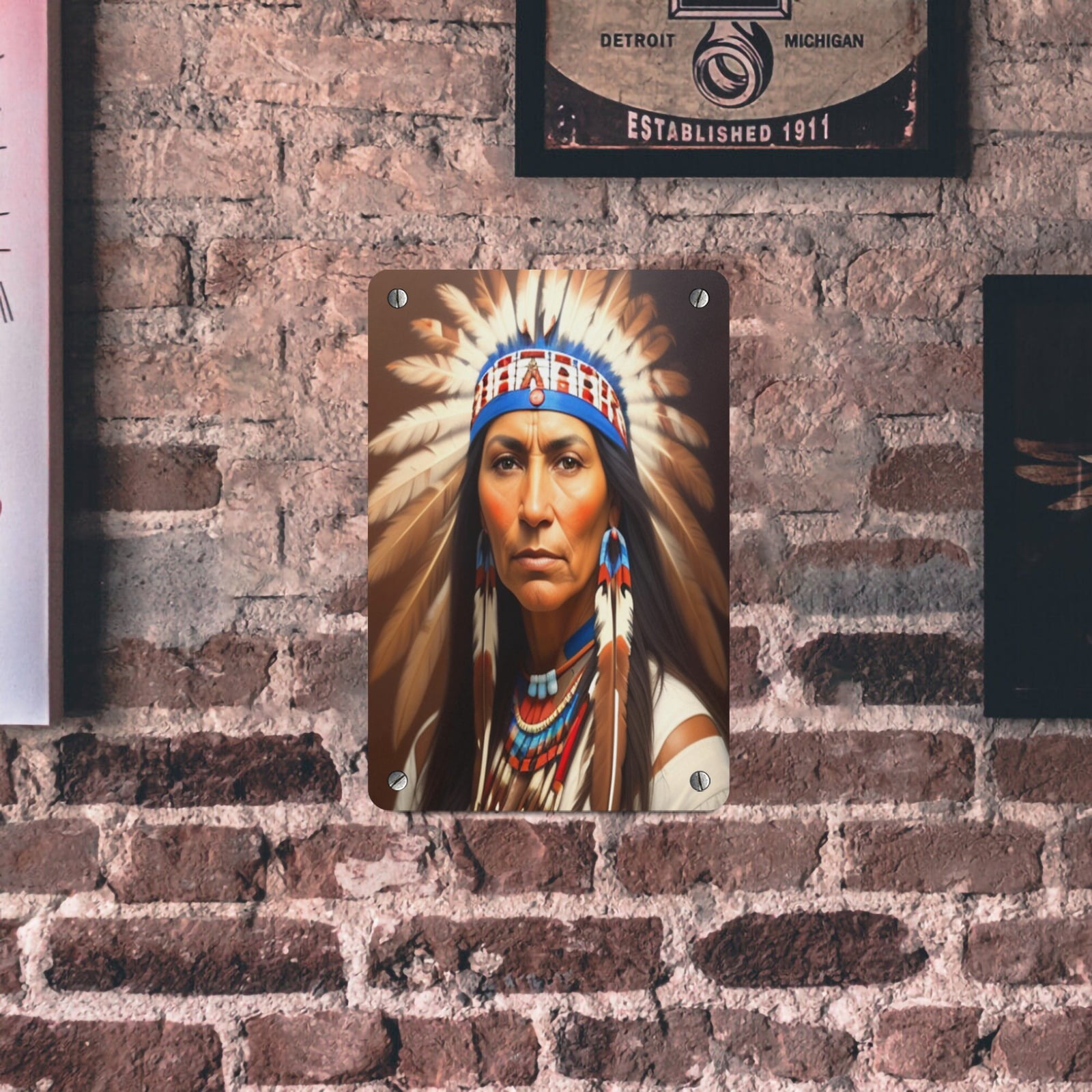 Metal Wall Art Print - Saginaw - 8x12 Metal Tin Sign - Walmart.com