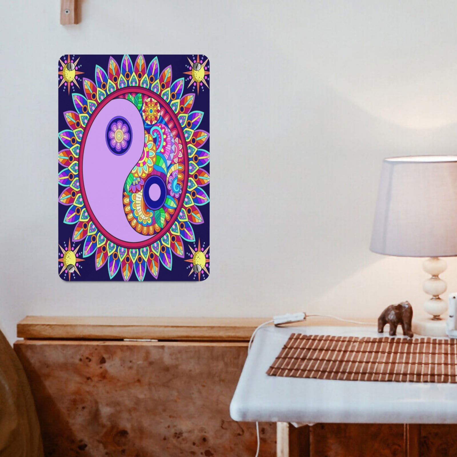 Metal Wall Art Print - Yin Yang - 8x12 Metal Tin Sign - Made in USA ...