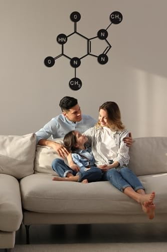 Metal Wall Art, Theobromine (Chocolate) Molecule, Metal Wall Decor ...