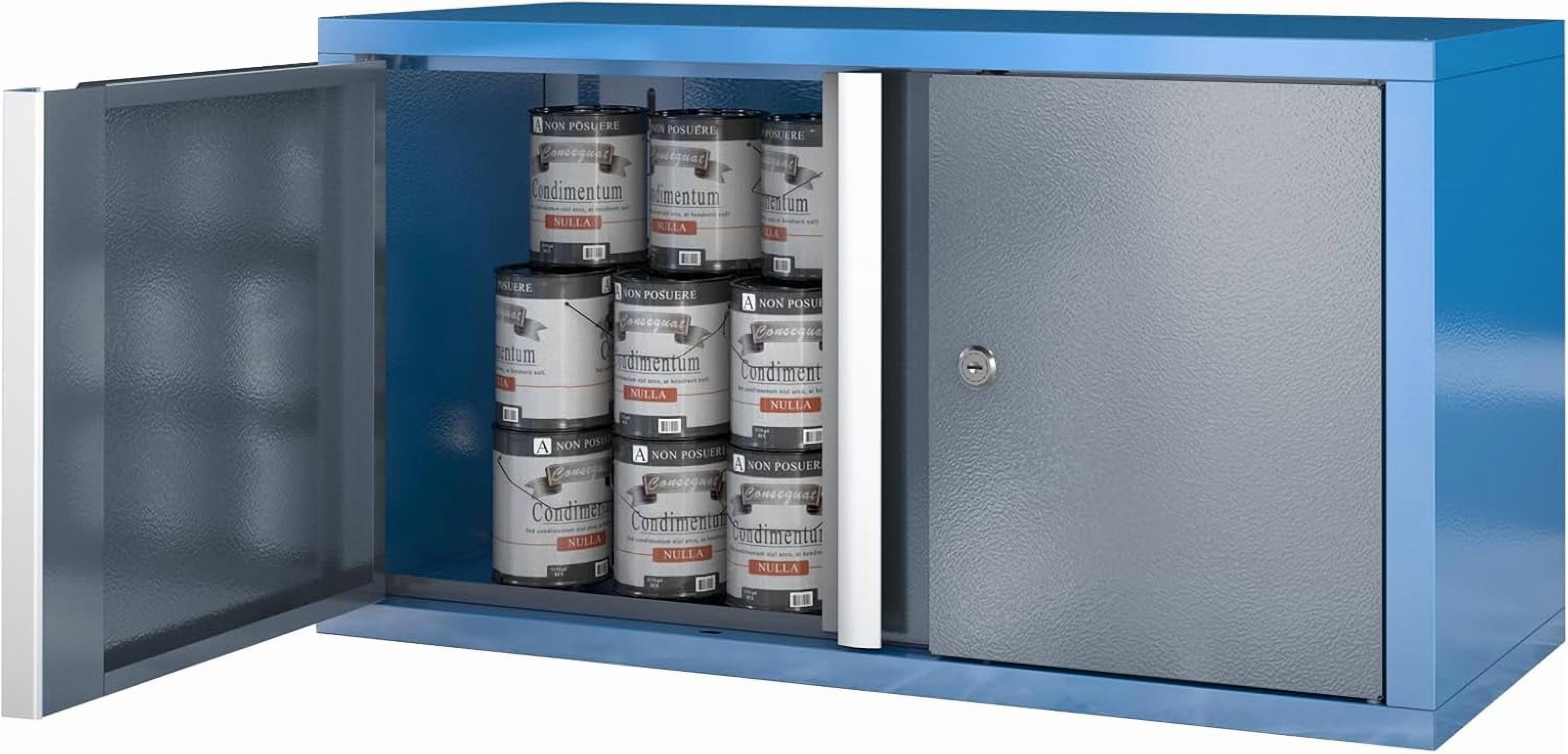 Metal Wall Cabinet with 2 Door,Lockable Floating Wall Storage Cabinet ...