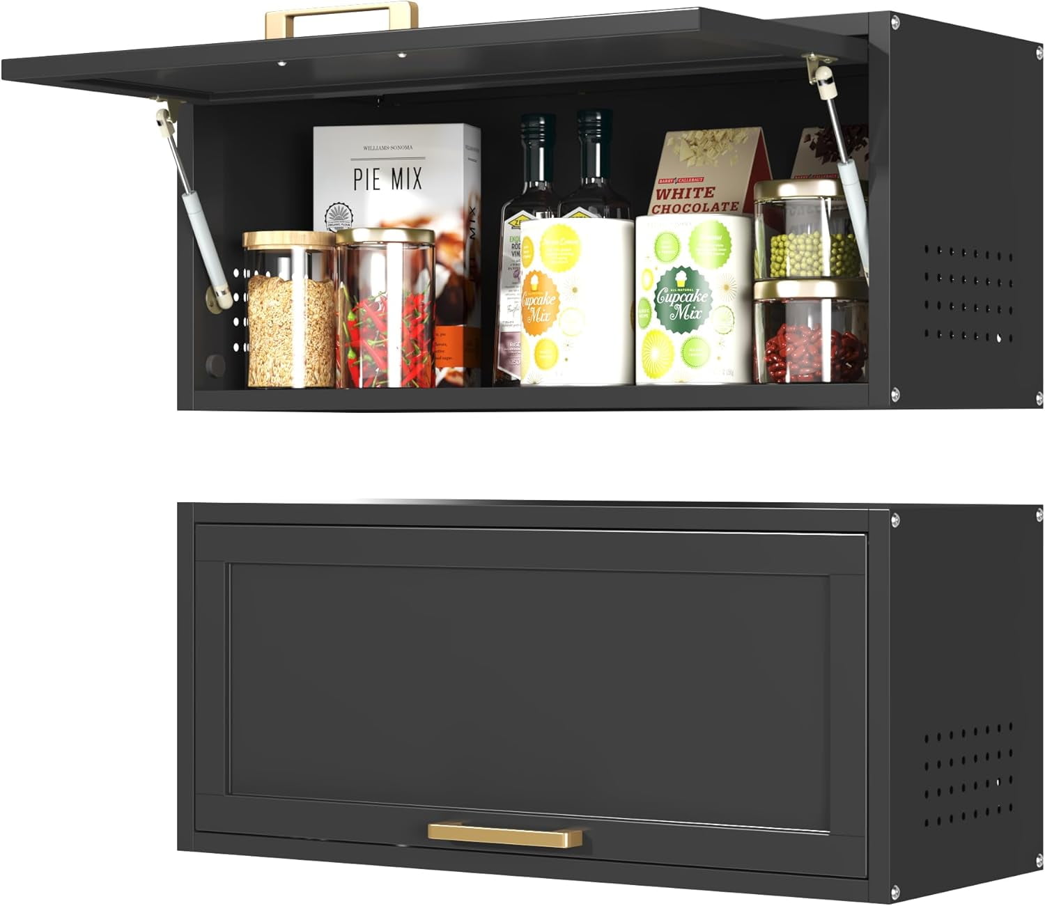 Metal Wall Cabinet With Up-Flip Door, 31.5" W for Kitchen, Bathroom ...
