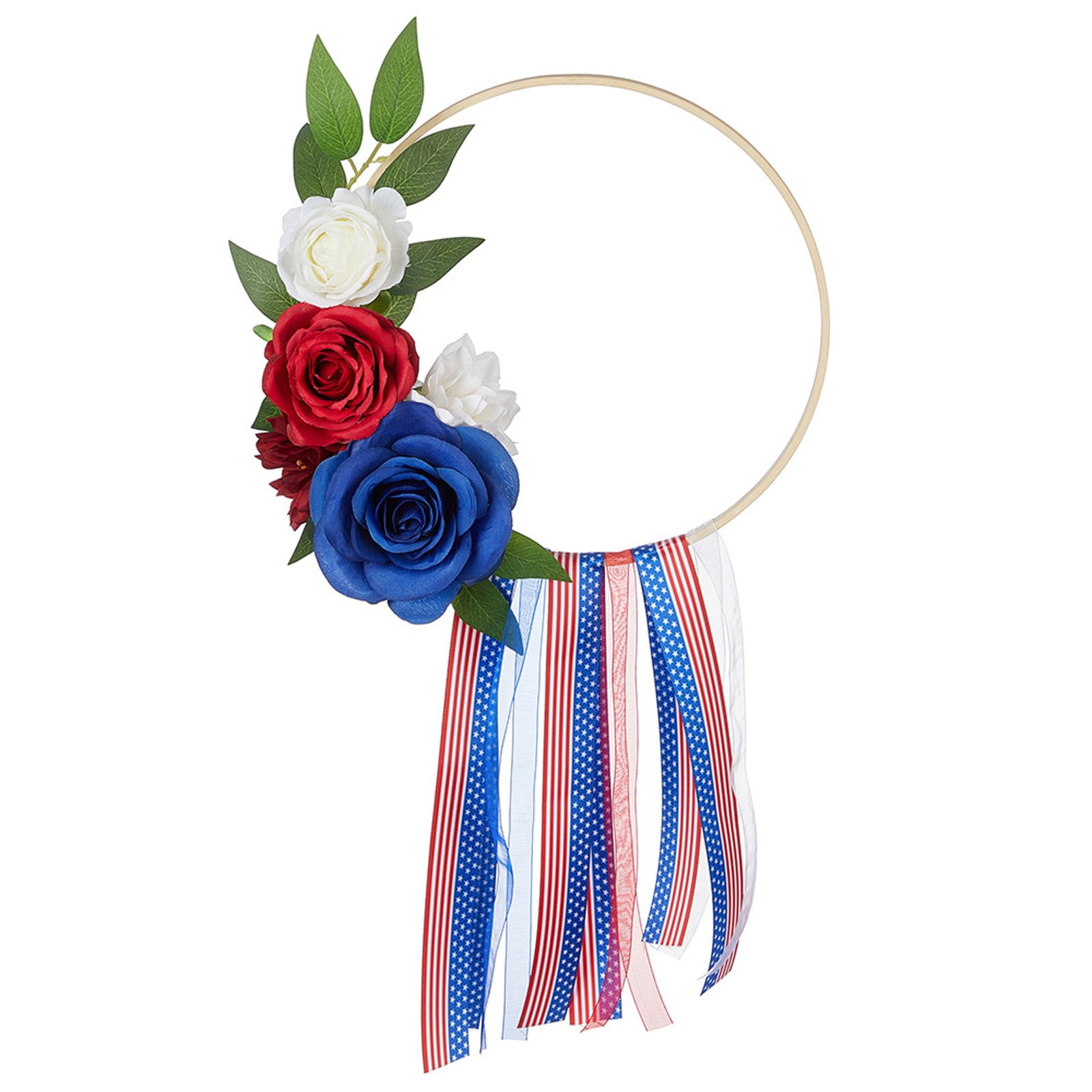 Metal Wall Hanging Independence Day Colorful Ribbons Star Spangled ...