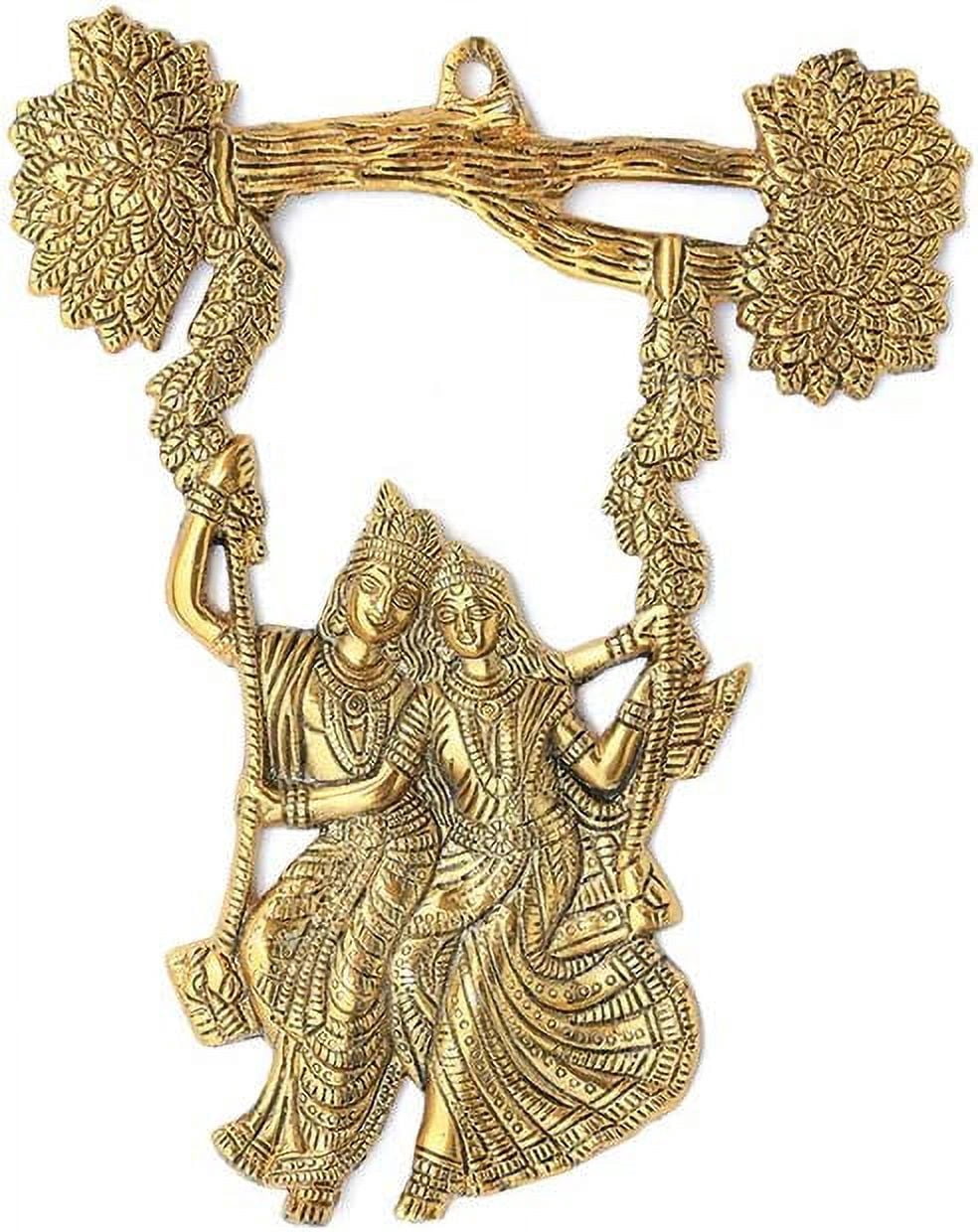 Metal Wall Hanging Radha Krishna Wall Decor Tree Jhula Jhoola Swing ...