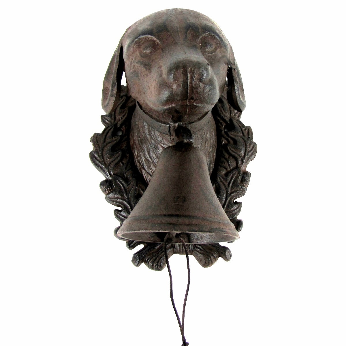 Metal Wall Mount Dog Welcome Bell Rustic Cast Iron Yard/Garden/Farm ...