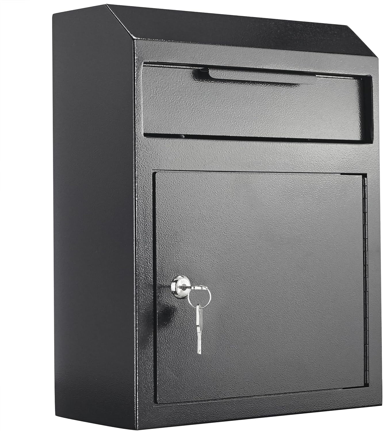 Metal Wall Mount Locking Deposit Drop Box Safe - Heavy Duty Lock Box ...