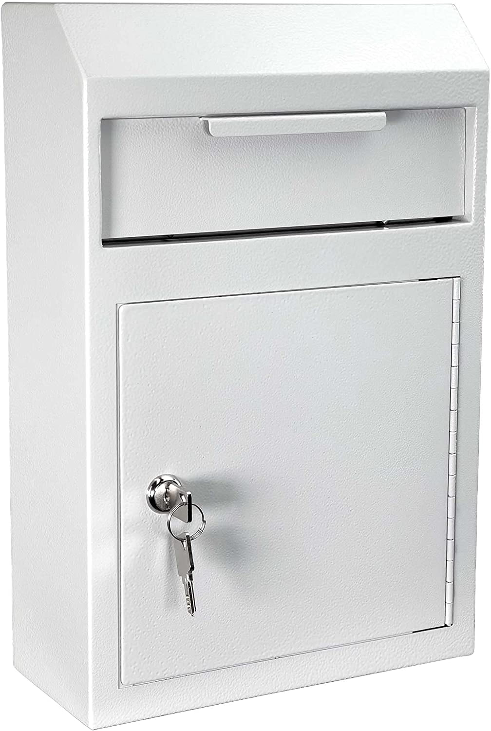 Metal Wall Mount Locking Deposit Drop Box Safe - Heavy Duty Lock Box ...