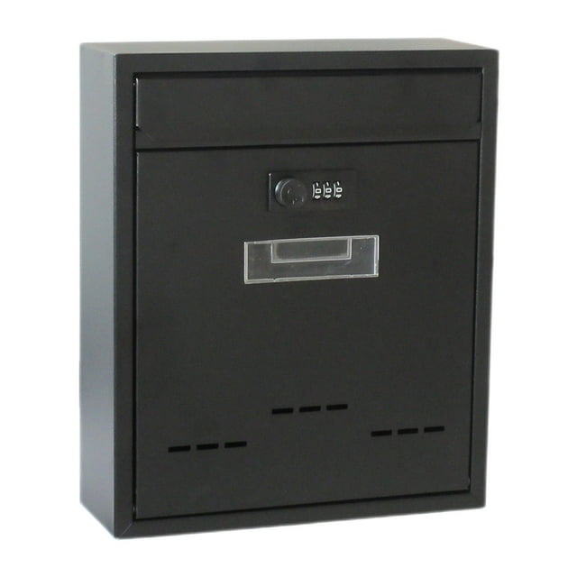 Metal Wall Mount Mailbox with Lock Letter Box Large Capacity Iron Retro ...