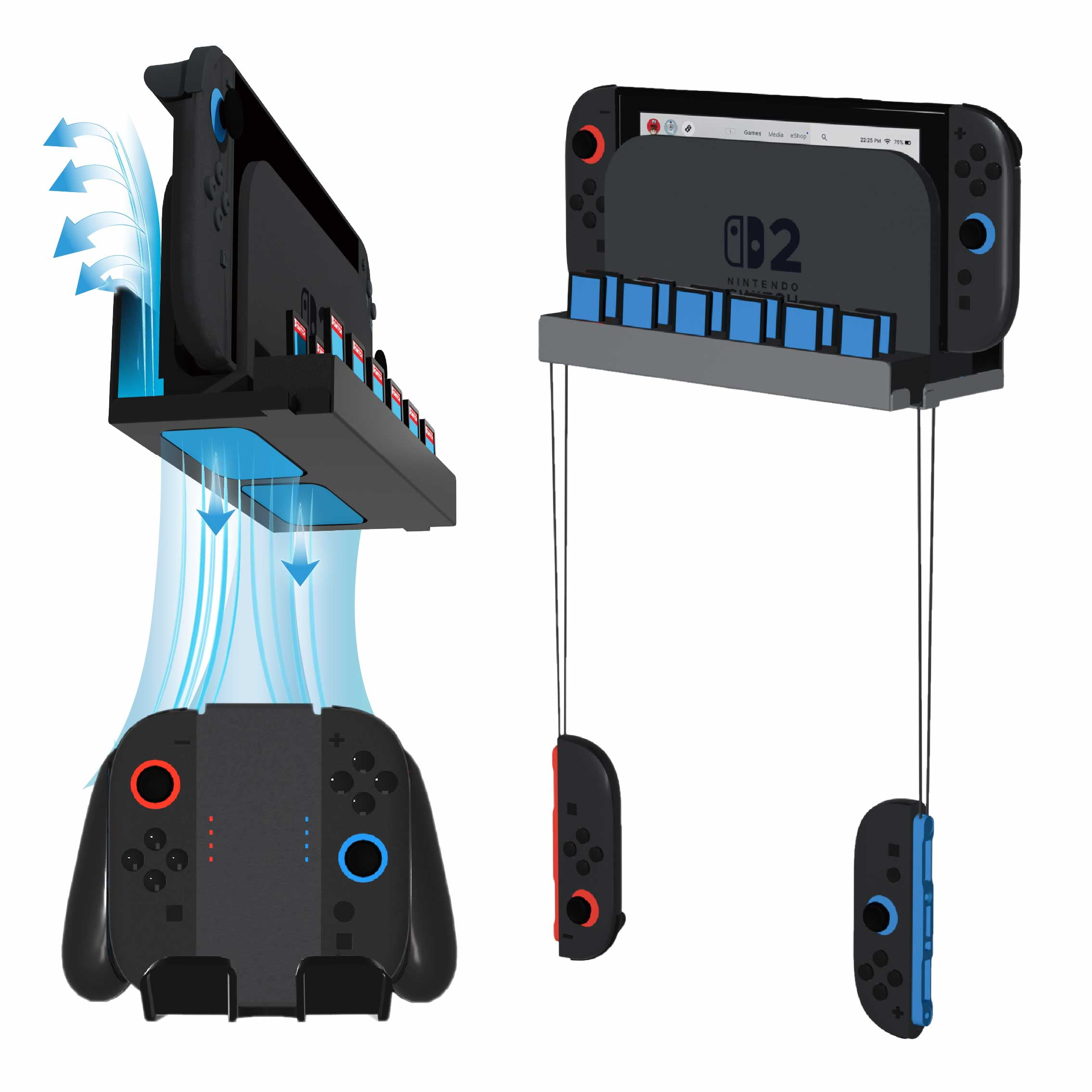 Metal Wall Mount for Nintendo Switch 2 Console 2025, Wall Mount Kit ...