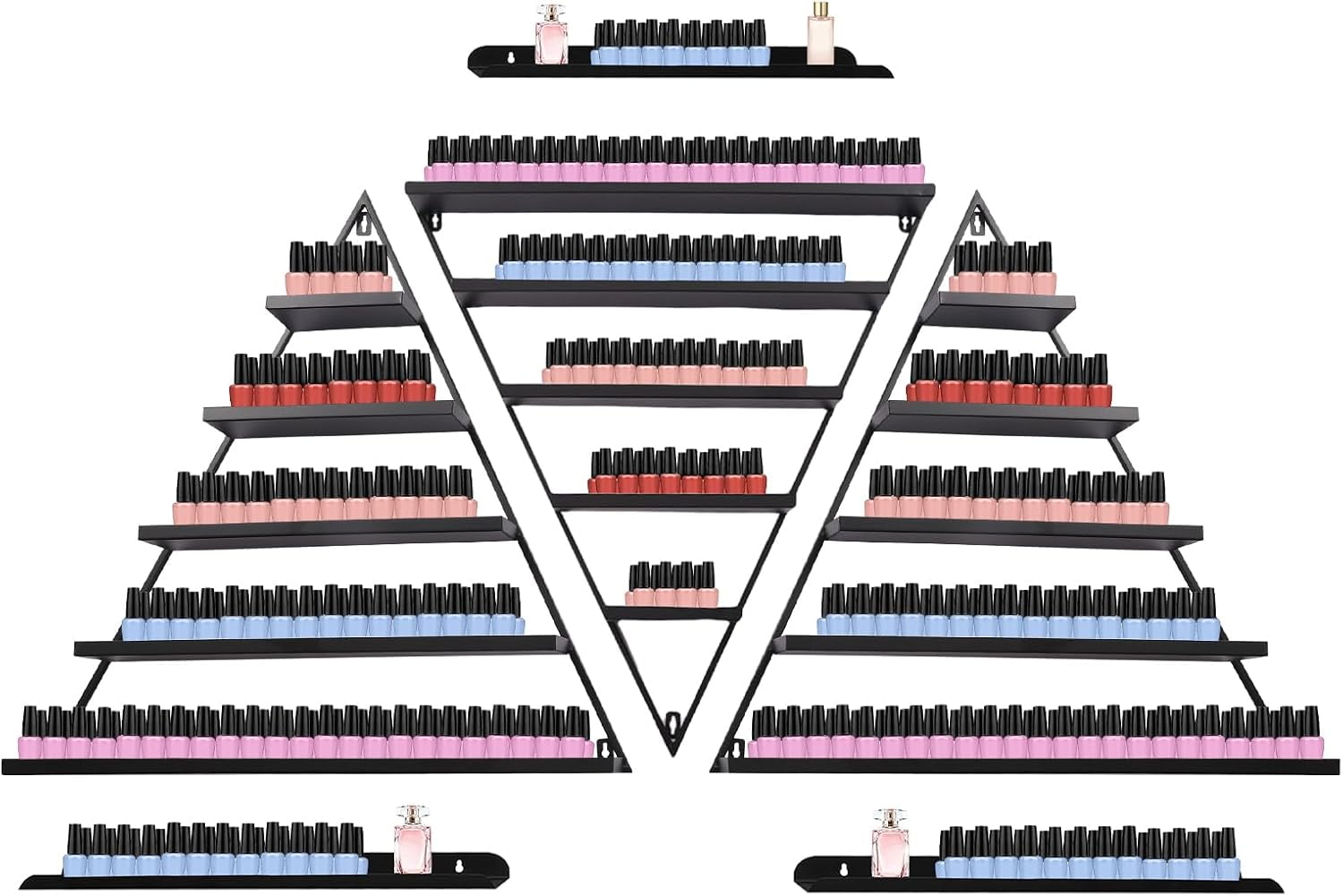 Metal Wall-Mounted Nail Polish Storage Racks, Butterfly Nail Polish ...