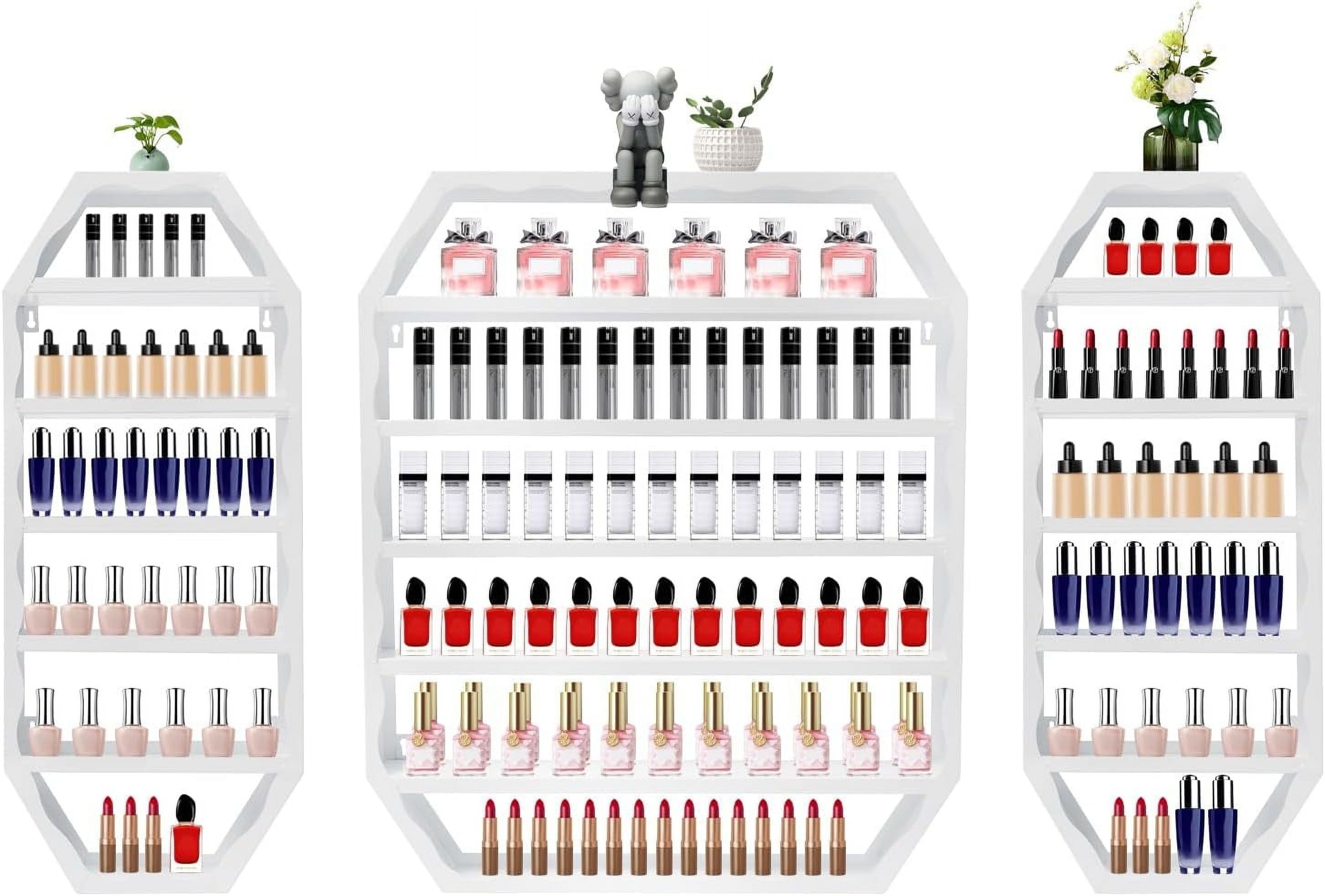 Metal Wall-Mounted Nail Polish Storage Racks, Octagonal Multi-Tiers ...