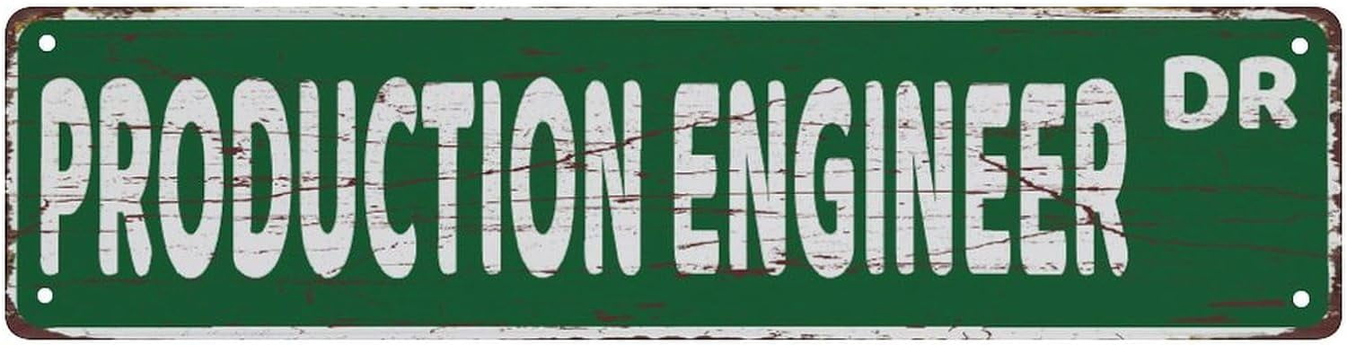 Metal Wall Signs Production Engineer Retro Metal Wall Signs For Shop ...