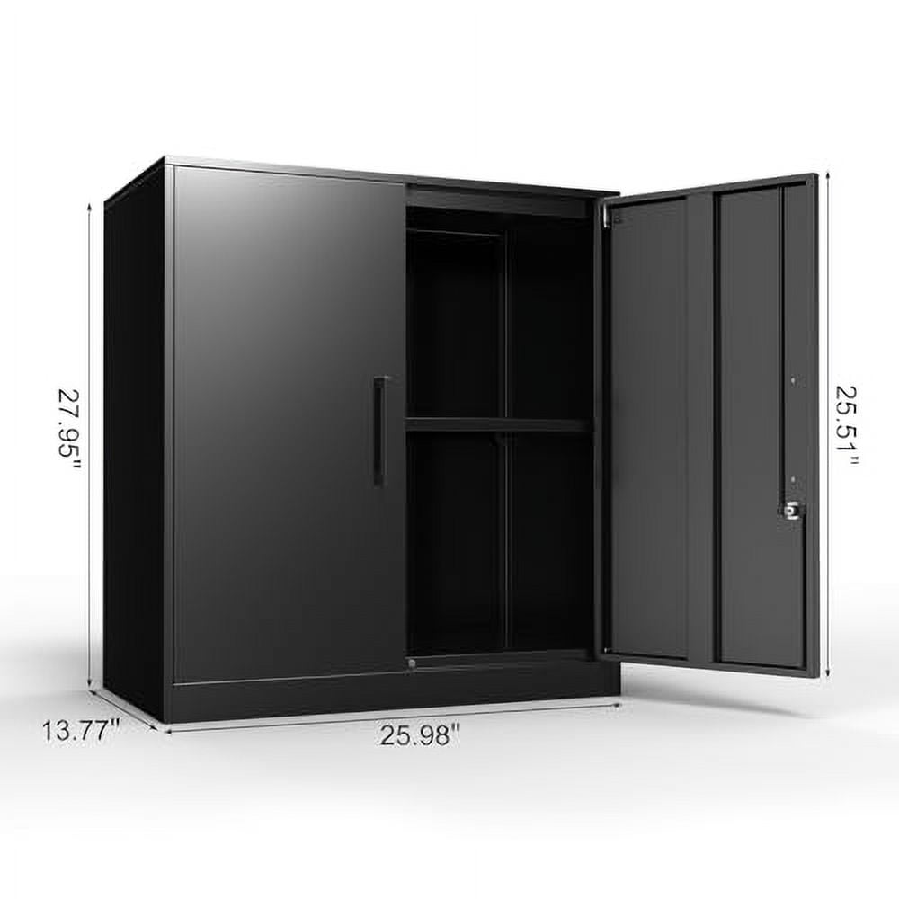 Metal Wall Storage Cabinet with Locking Doors and 1 Adjustable Shelf ...