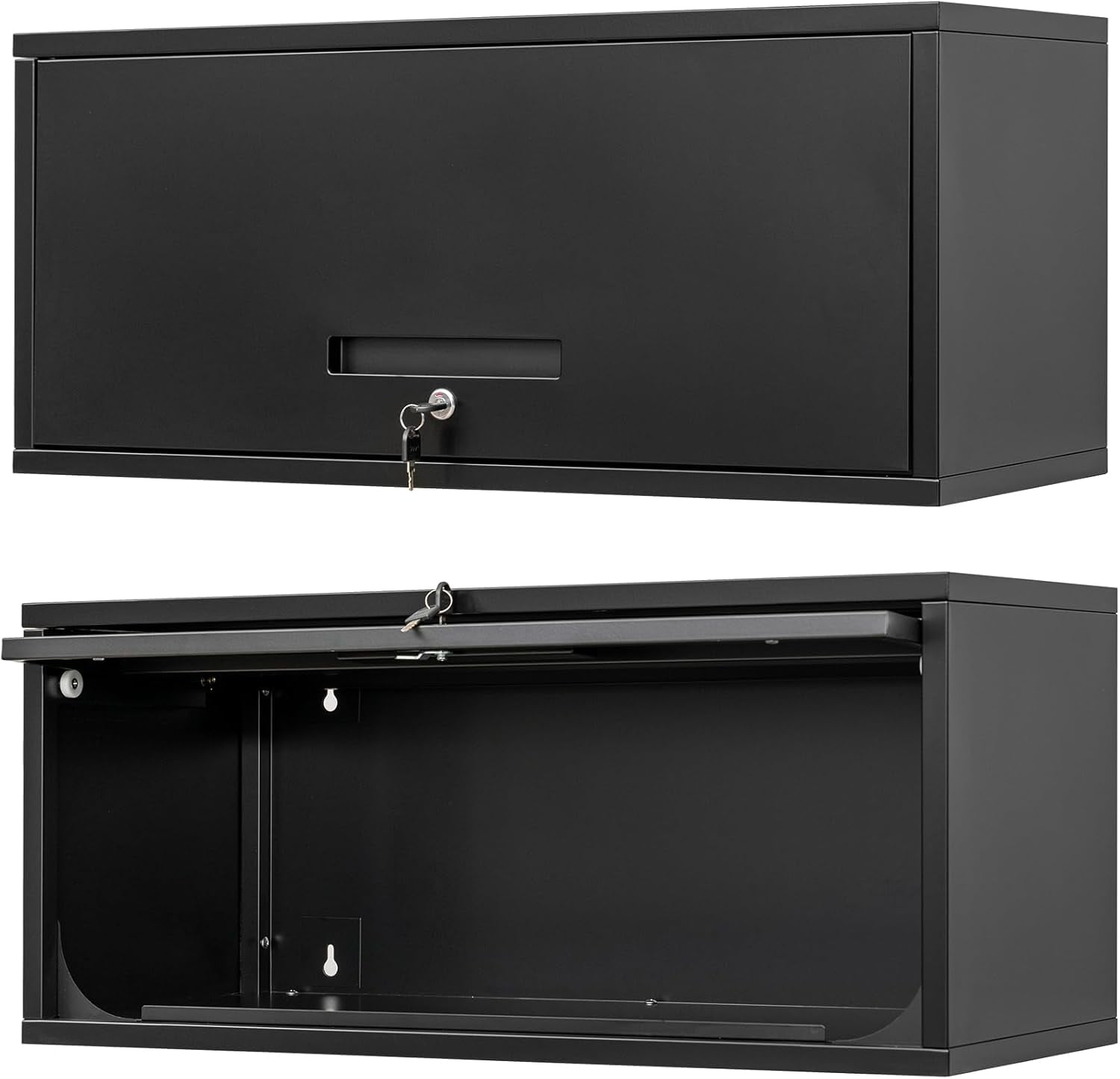 Metal Wall Storage Cabinet with Up-flip Door, Wall-Mounted Storage ...