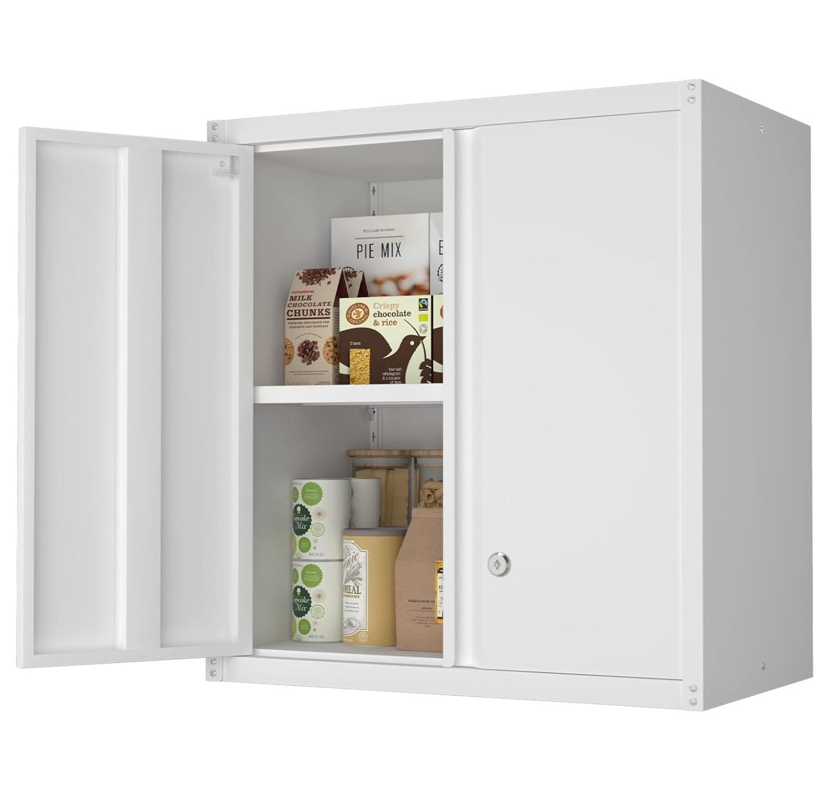 Metal Wall Storage Cabinet,White Hanging Storage Cabinets,Steel Wall ...