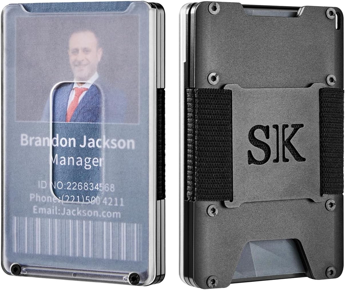 Metal Wallet for Men Slim Minimalist, Front Pocket RFID Blocking Wallet ...