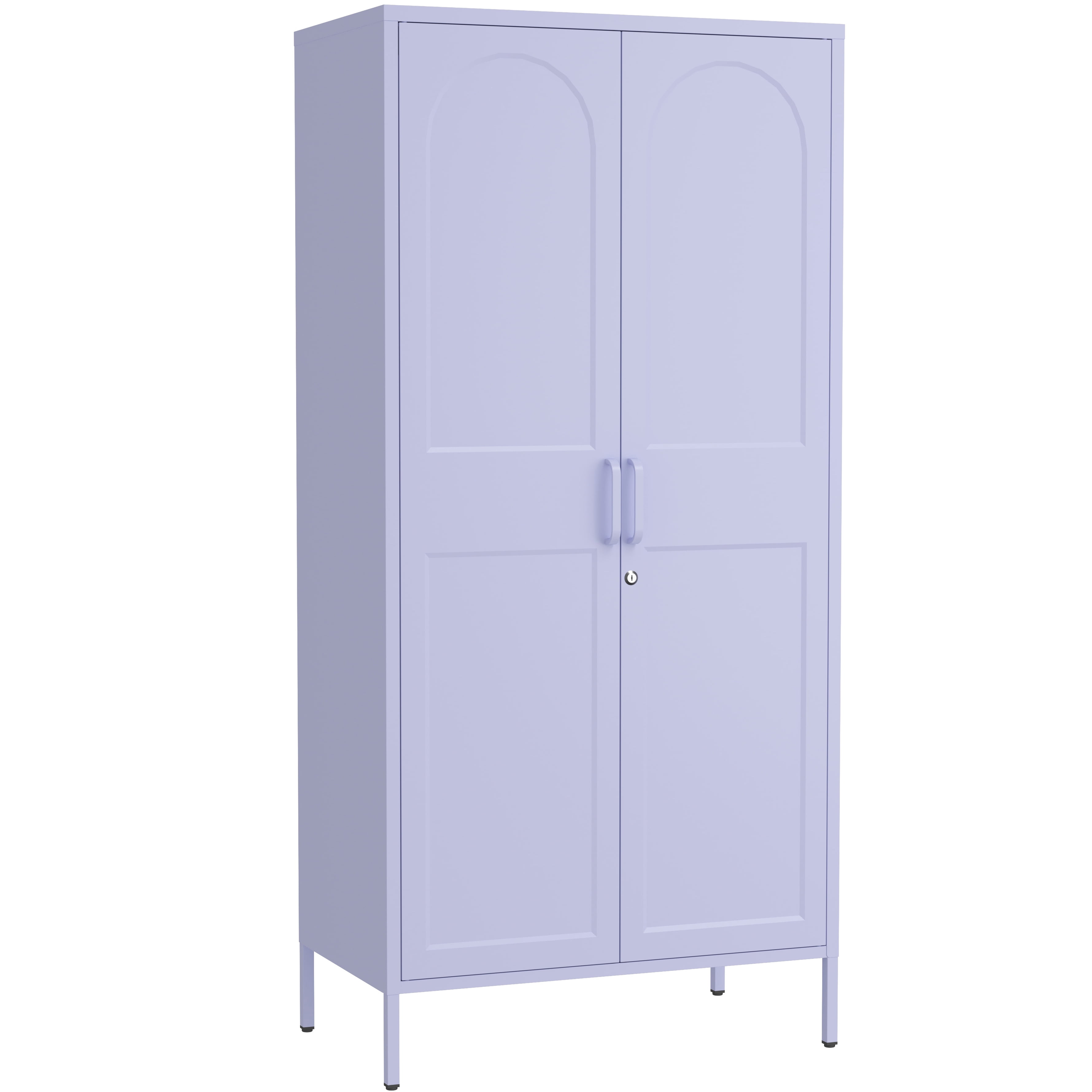 Metal Wardrobe Closet 67 " Lockable Metal Storage Cabinet With ...