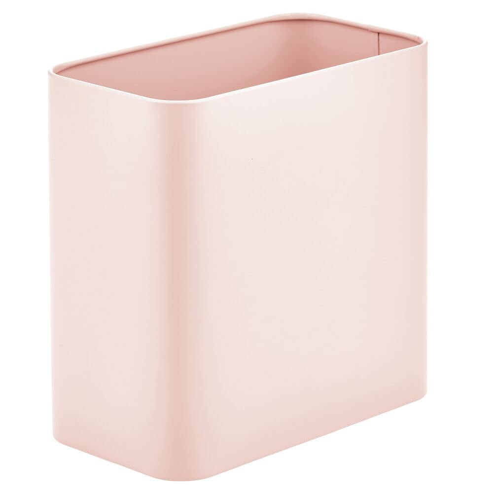 Metal Wastepaper Bin — Compact Rectangular Bathroom Bin — Rubbish ...