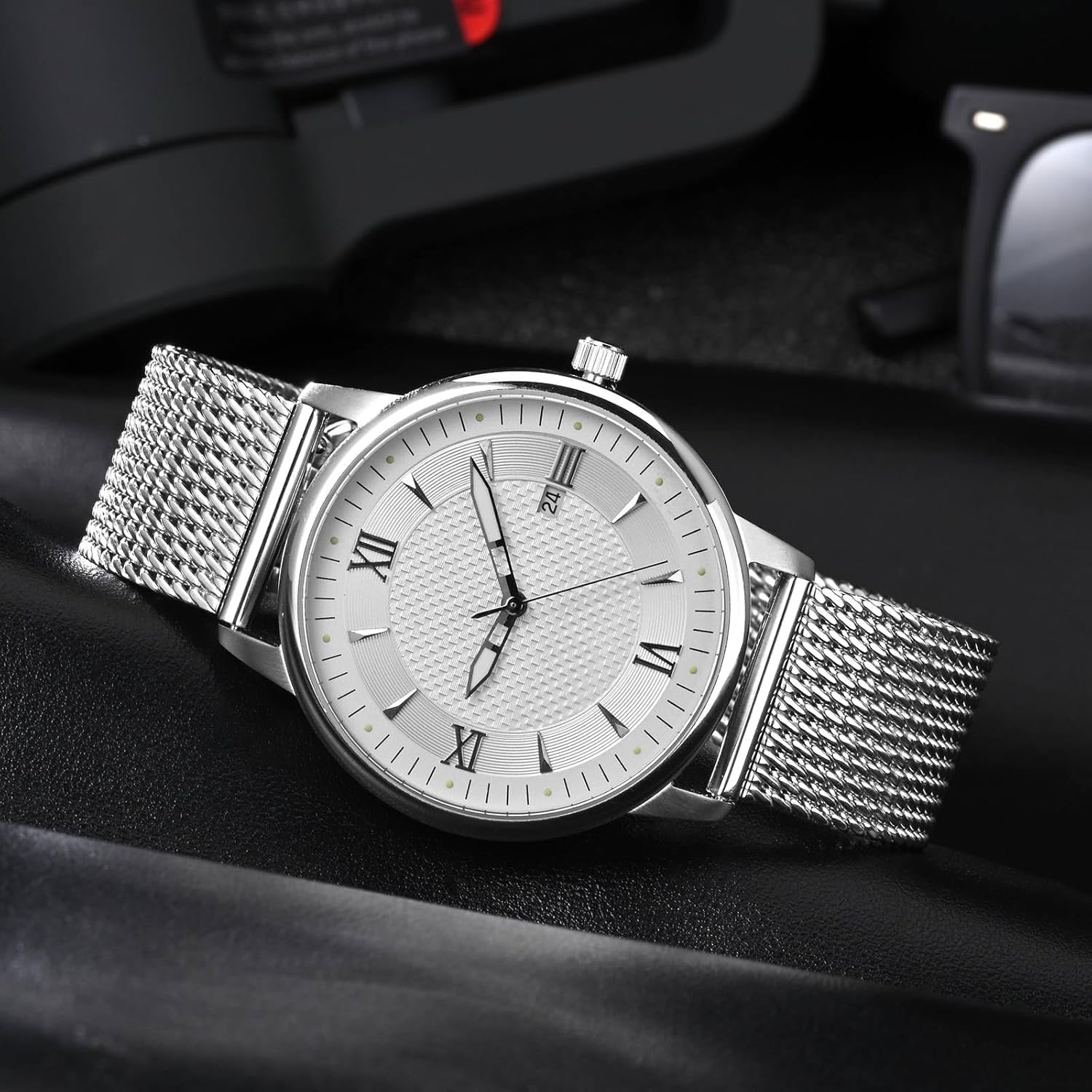 Metal Watch Bands, Foldover Clasp, 316L Stainless Steel Mesh Watch ...