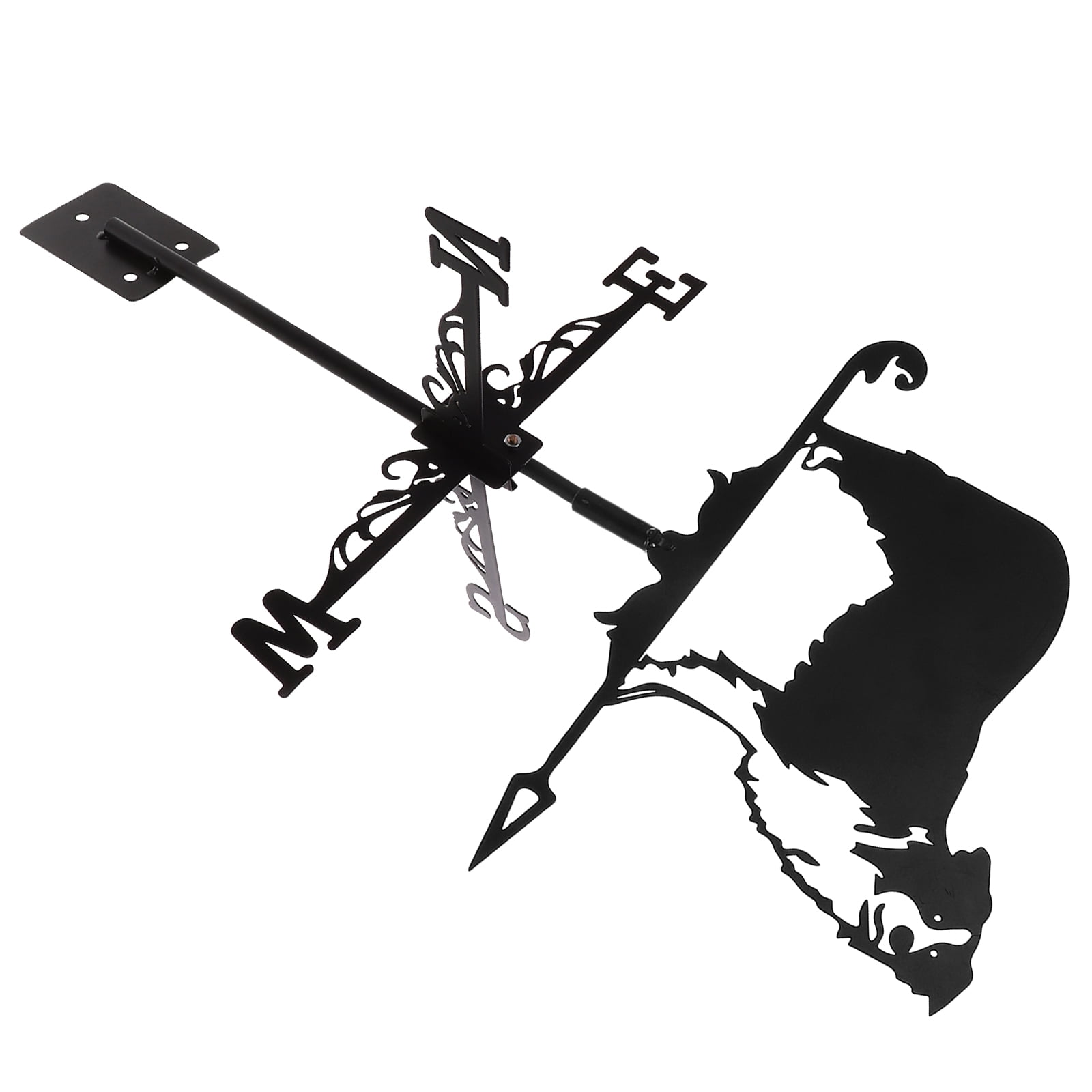 Metal Weather Vane Wind Indicator Wrought Iron Animal Weathervane ...