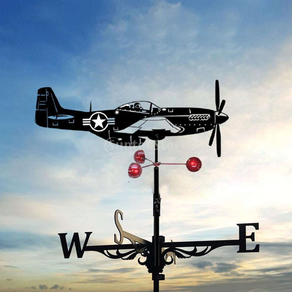 Metal Weathervane Roof Mount Weather Vane Ornaments Wind Direction ...