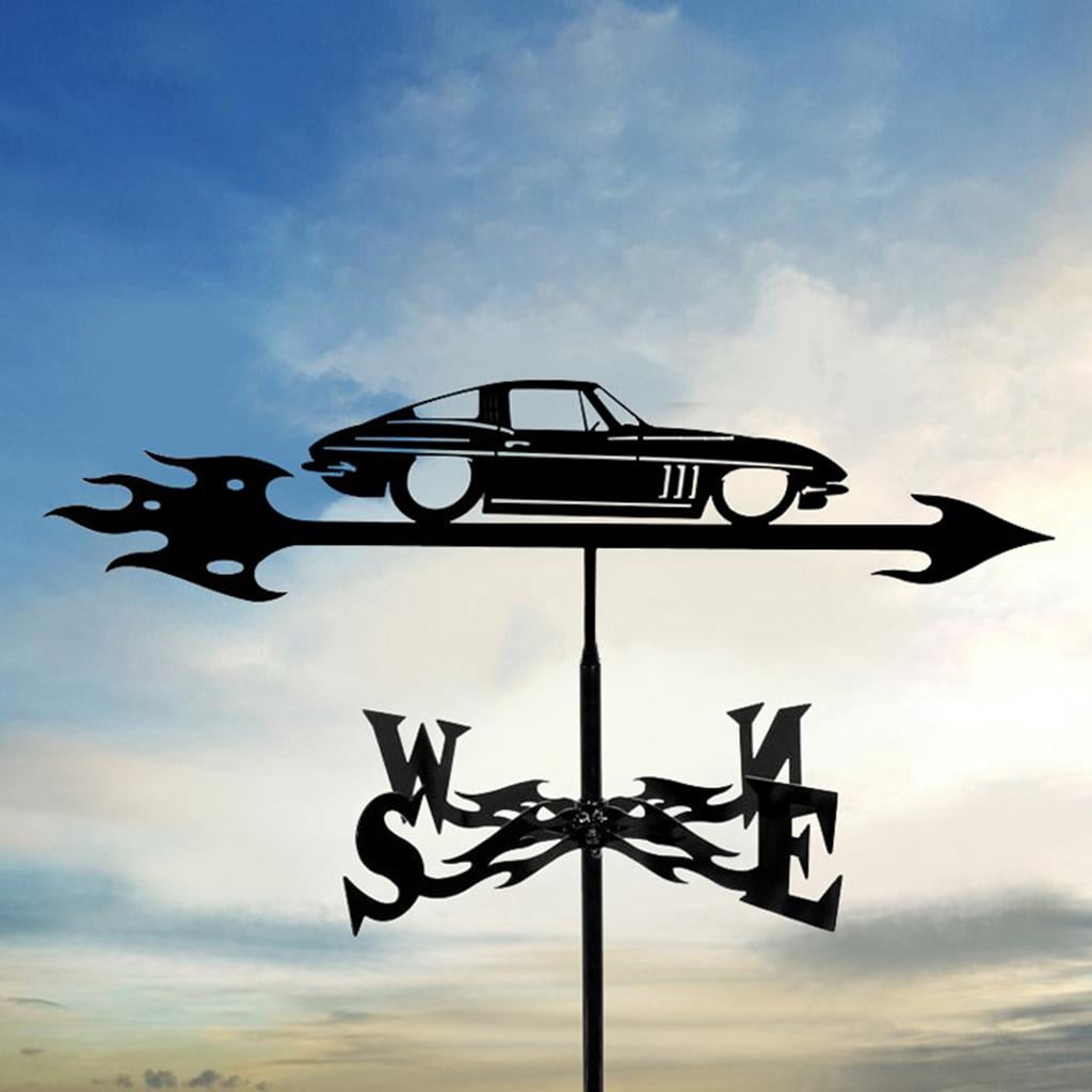 Metal Weathervane Roof Mount Weather Vane Ornaments Wind Direction ...