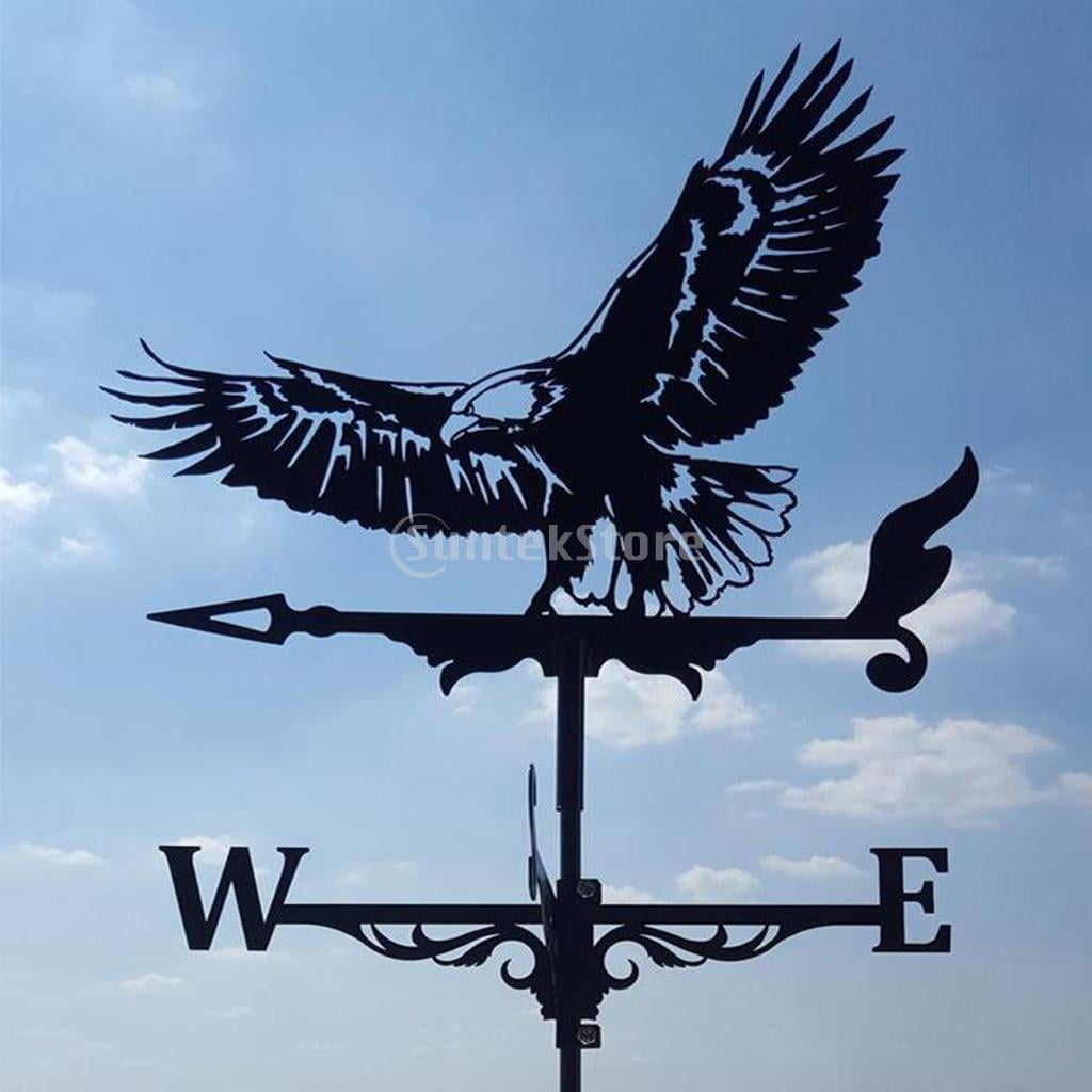Metal Weathervane Roof Mount Weather Vane Ornaments Wind Direction ...