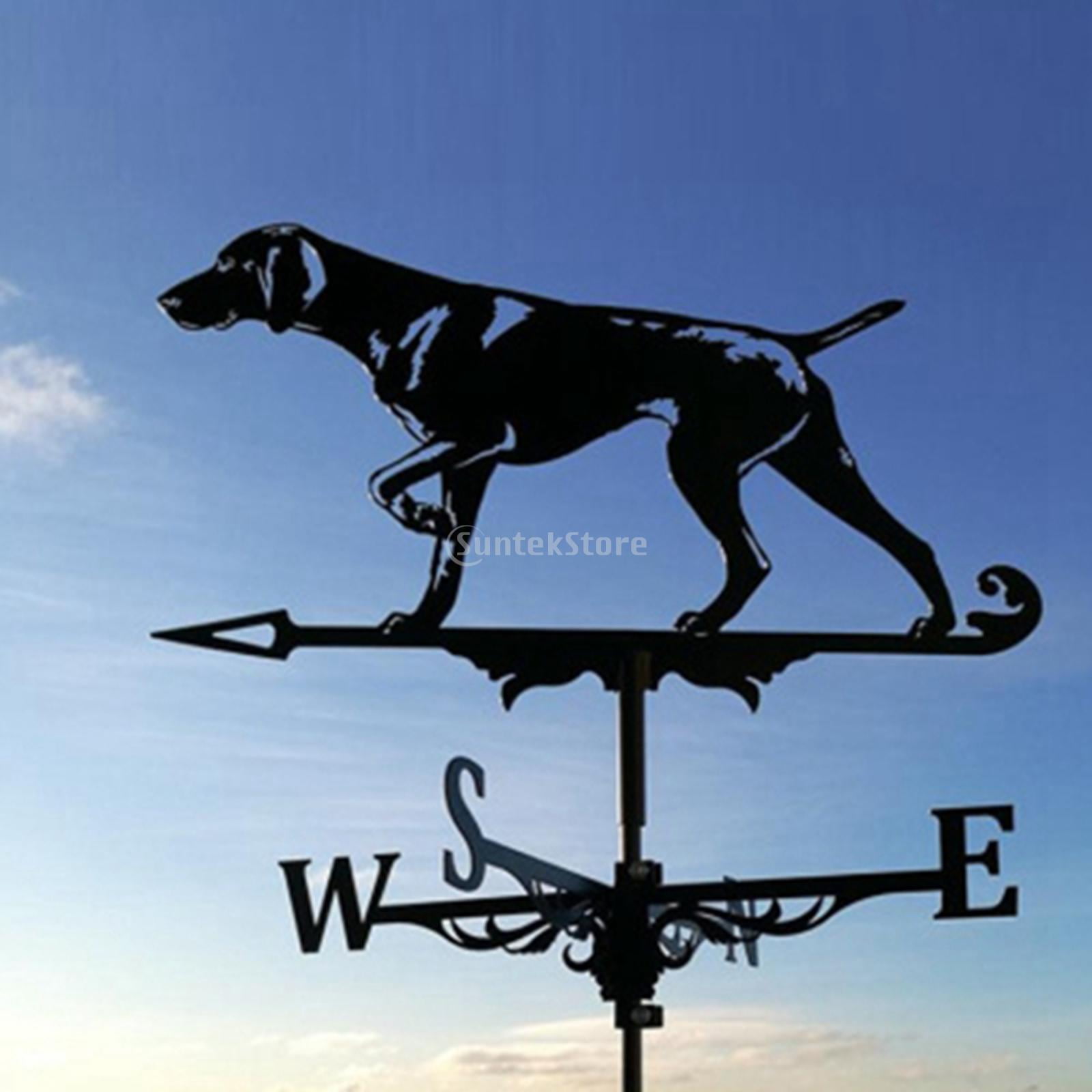 Metal Weathervane Roof Mount Weather Vane Ornaments Wind Direction ...