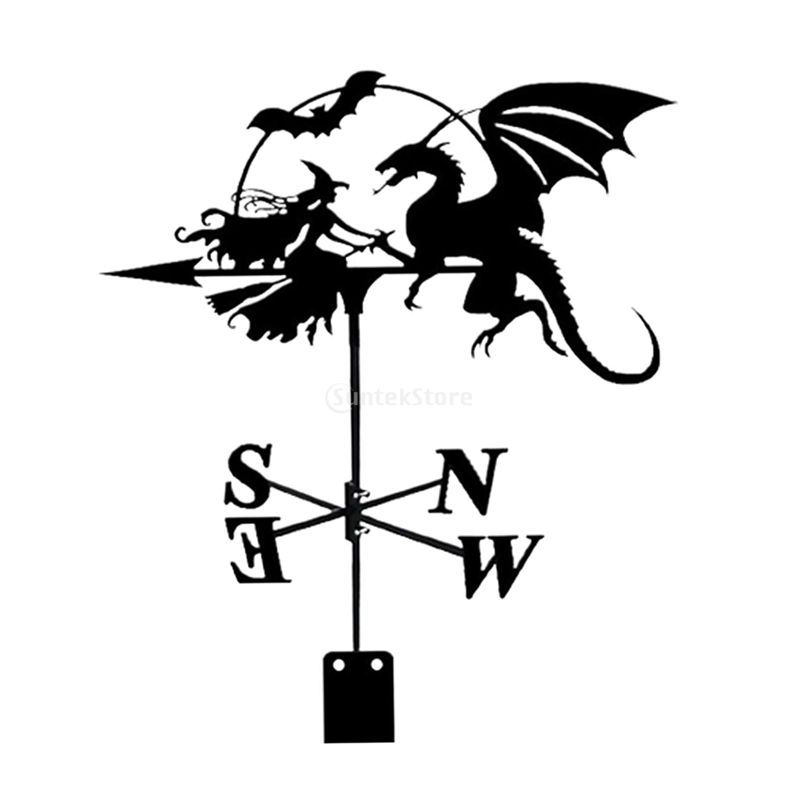 Metal Weathervane Roof Mount Weather Vane Ornaments Wind Direction ...