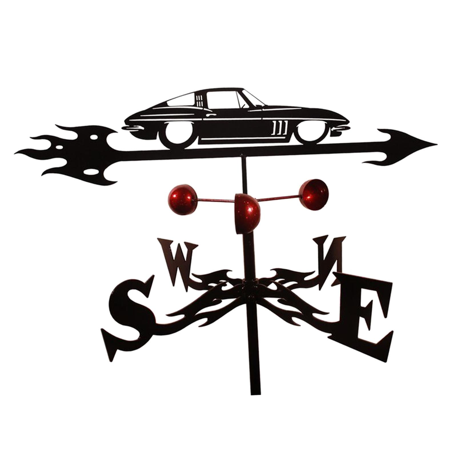 Metal Weathervane Weatherproof rust Cool Wind Vane Farmhouse Direction ...