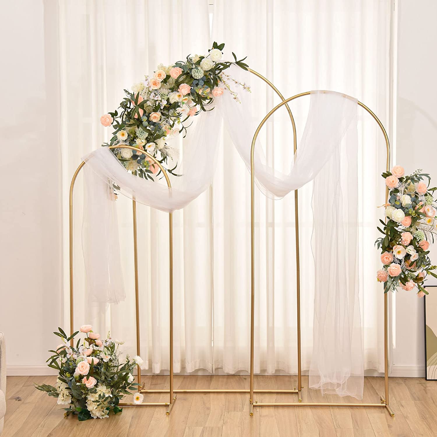 Wedding Arch Cover 7.2FT Arch Backdrop Cover Round Top Arch Cover ...