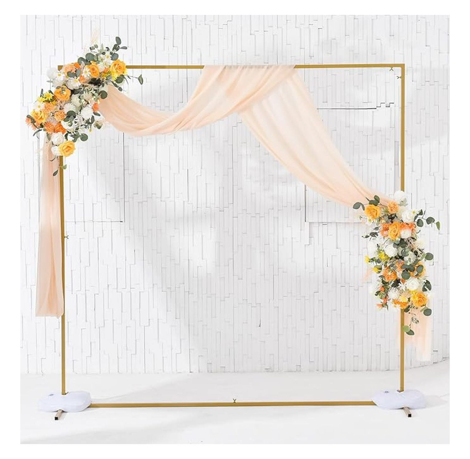 Metal Wedding Arch Backdrop Stand, Square Balloon Arch Frame for Party ...