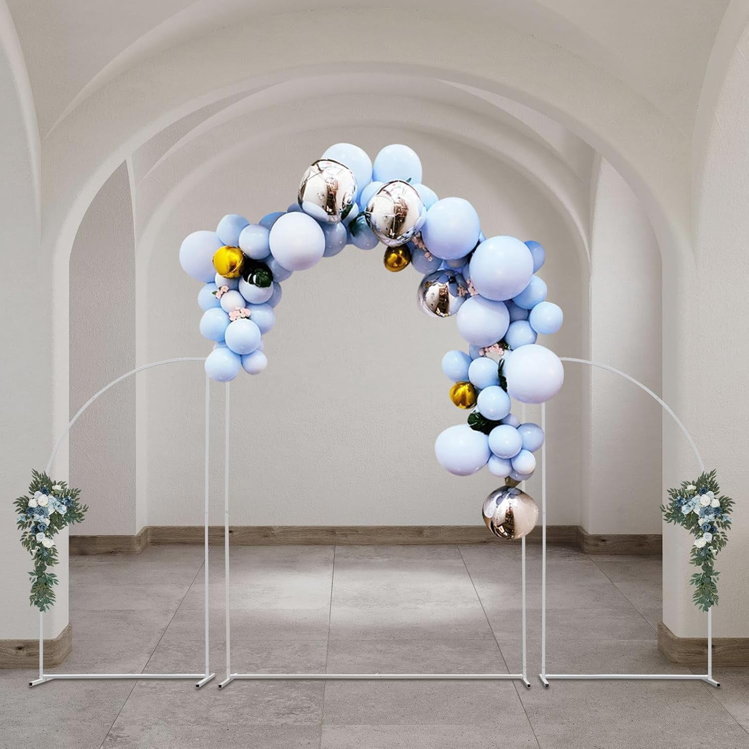 Metal Wedding Arch Backdrop Stand, White/Gold Arch Backdrop Stand, Arch ...