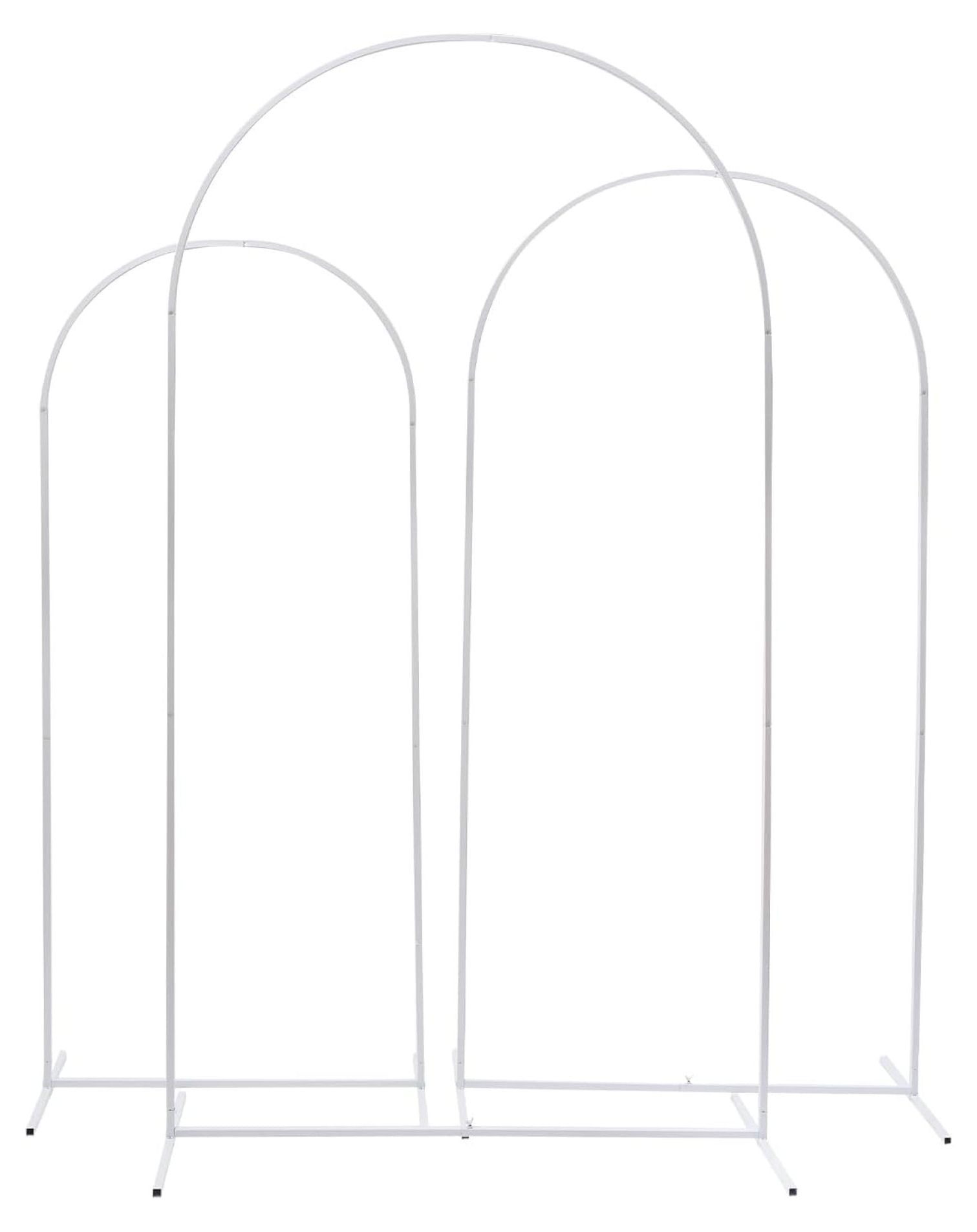Metal Wedding Arches Backdrop Stand, Set of 3 (7.2FT, 6.6FT, 5.9FT ...