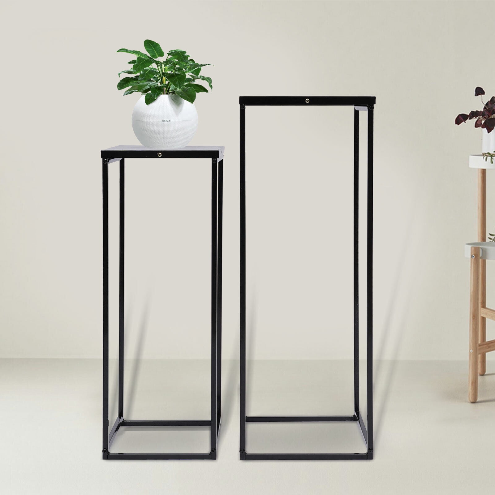 Metal Wedding Flower Stand Floor Vase Column Flower Stand Geometric ...
