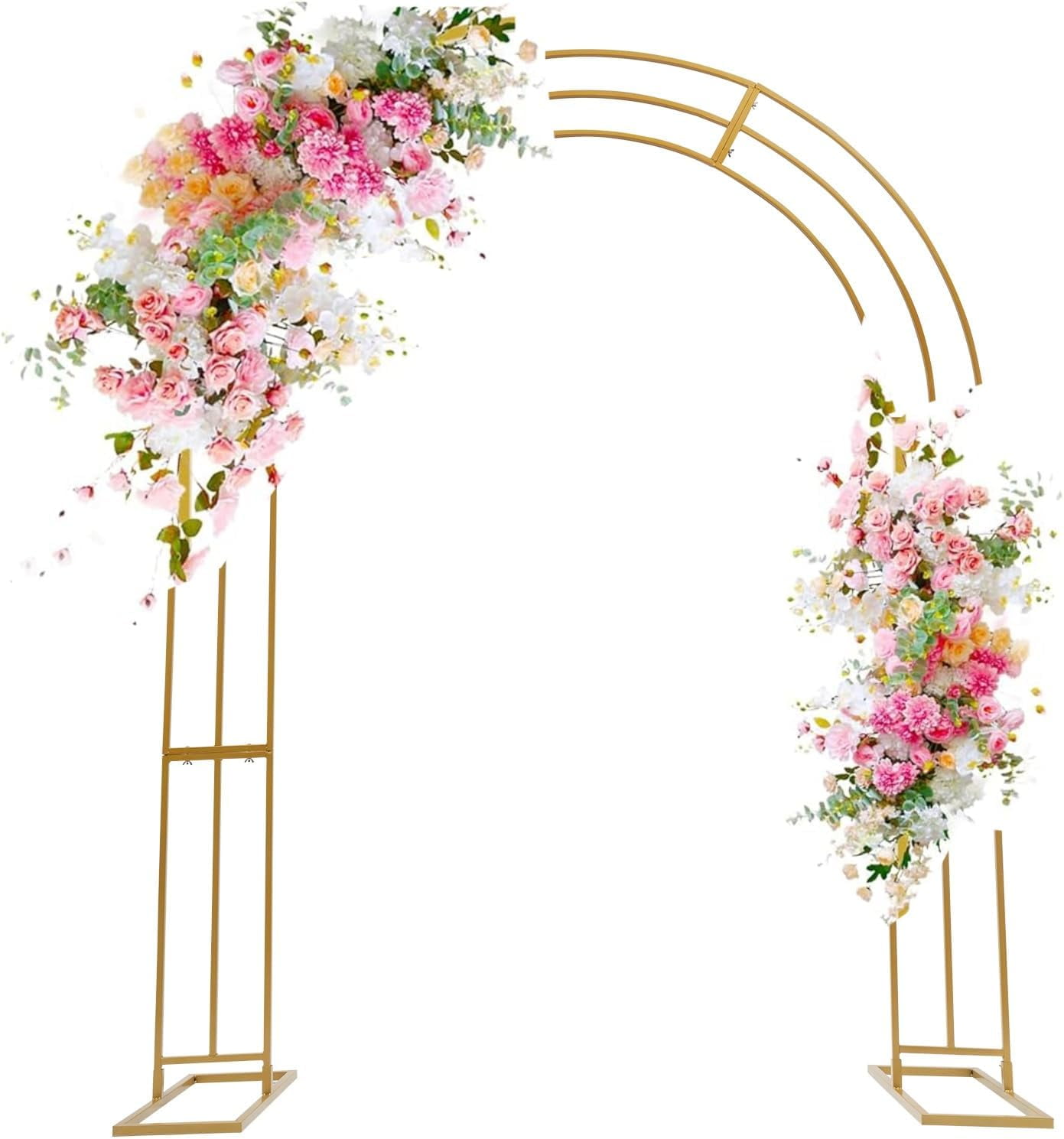 Metal Wedding Garden Arch Trellis: 8.53Ft Heavy Duty Backdrop Balloon ...