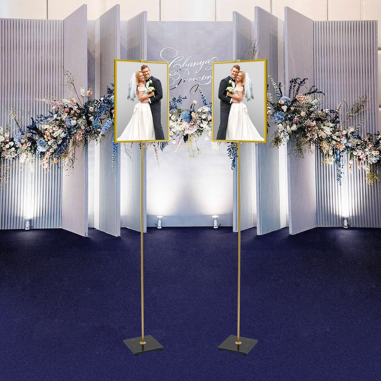 Metal Wedding Poster Easel Stand Adjustable Commercial Advertising ...