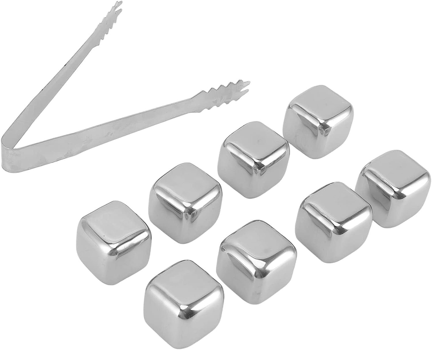 Metal Whiskey Ice Cubes, 304 Stainless Steel Whiskey Rocks Easy To Wide ...